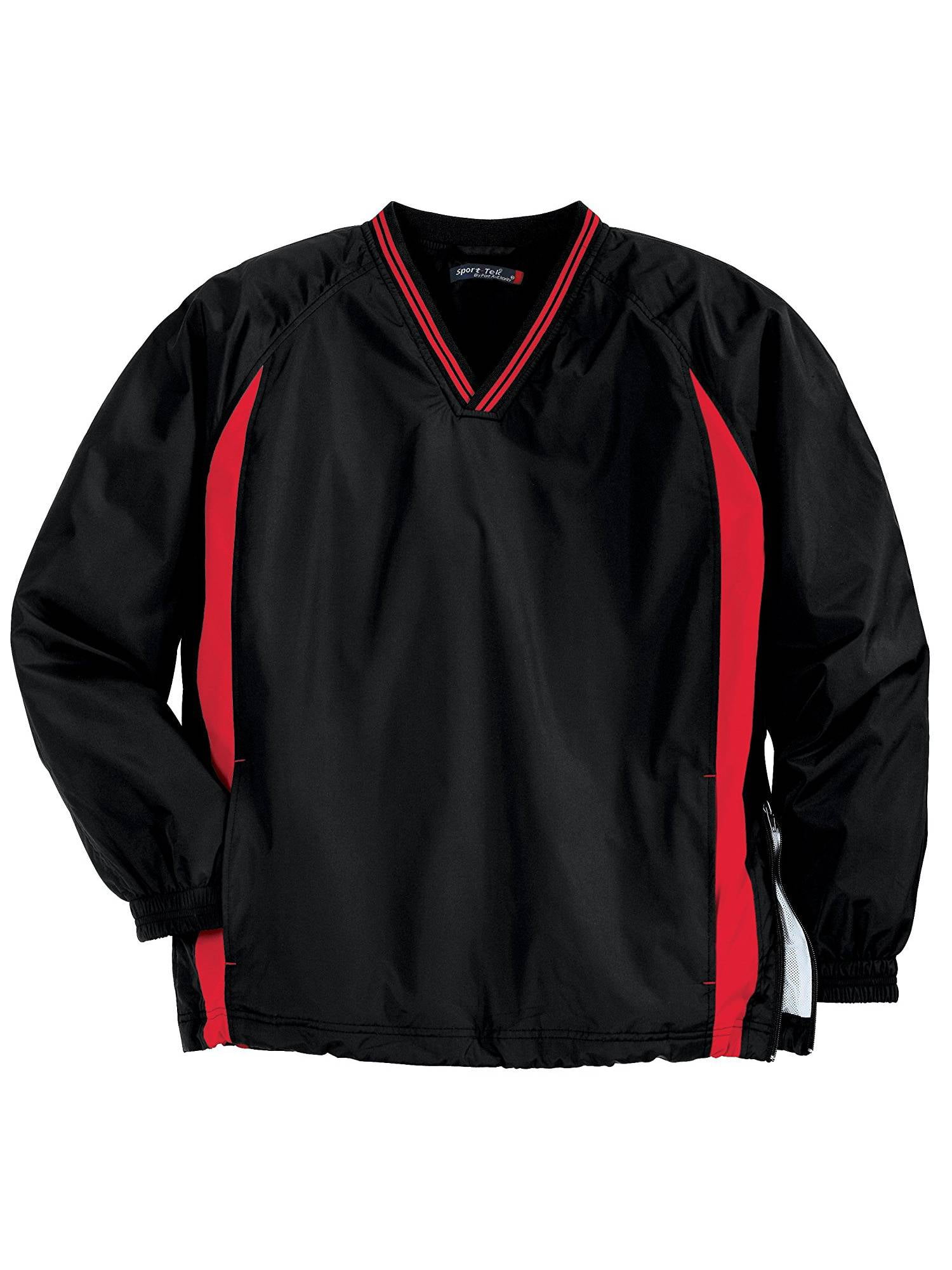 Tipped V-Neck Raglan Wind Shirt - Walmart.com