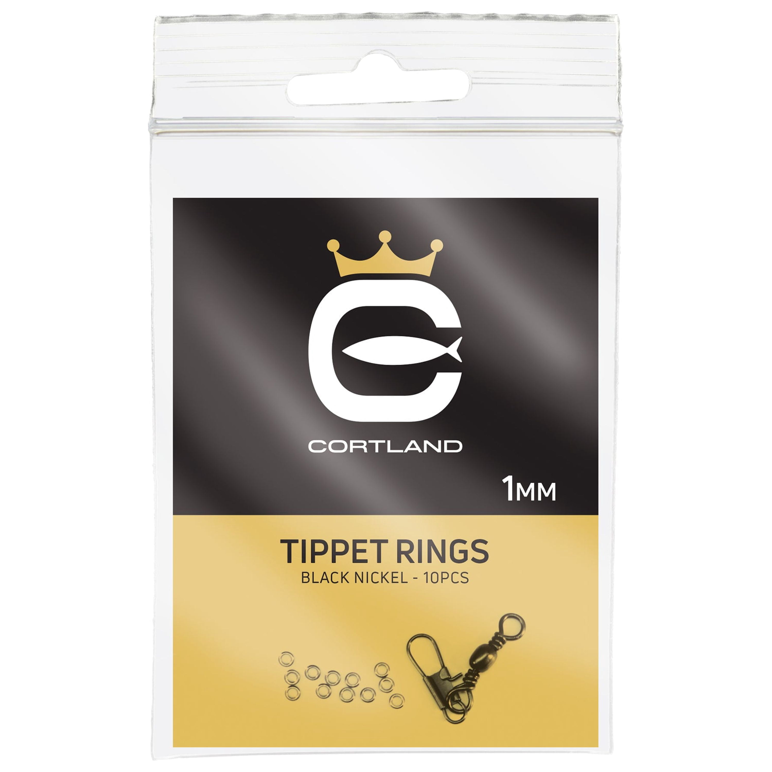 Cortland Tippet Rings 3MM Stainless Steel Black Nickel Finish 10pcs ...