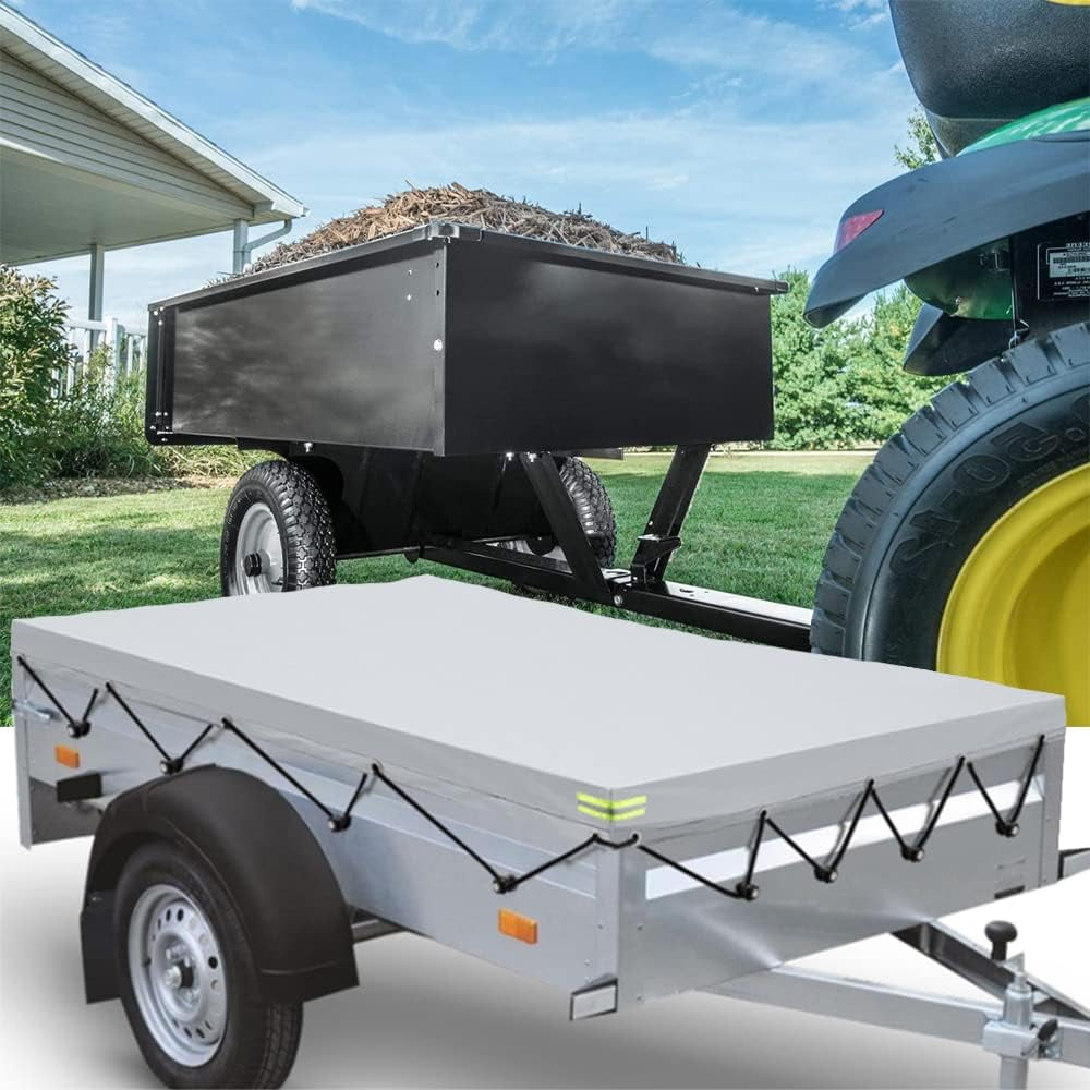 Tipping Trailer Cover for Lawn Tractor, Waterproof Heavy Duty Utility ...