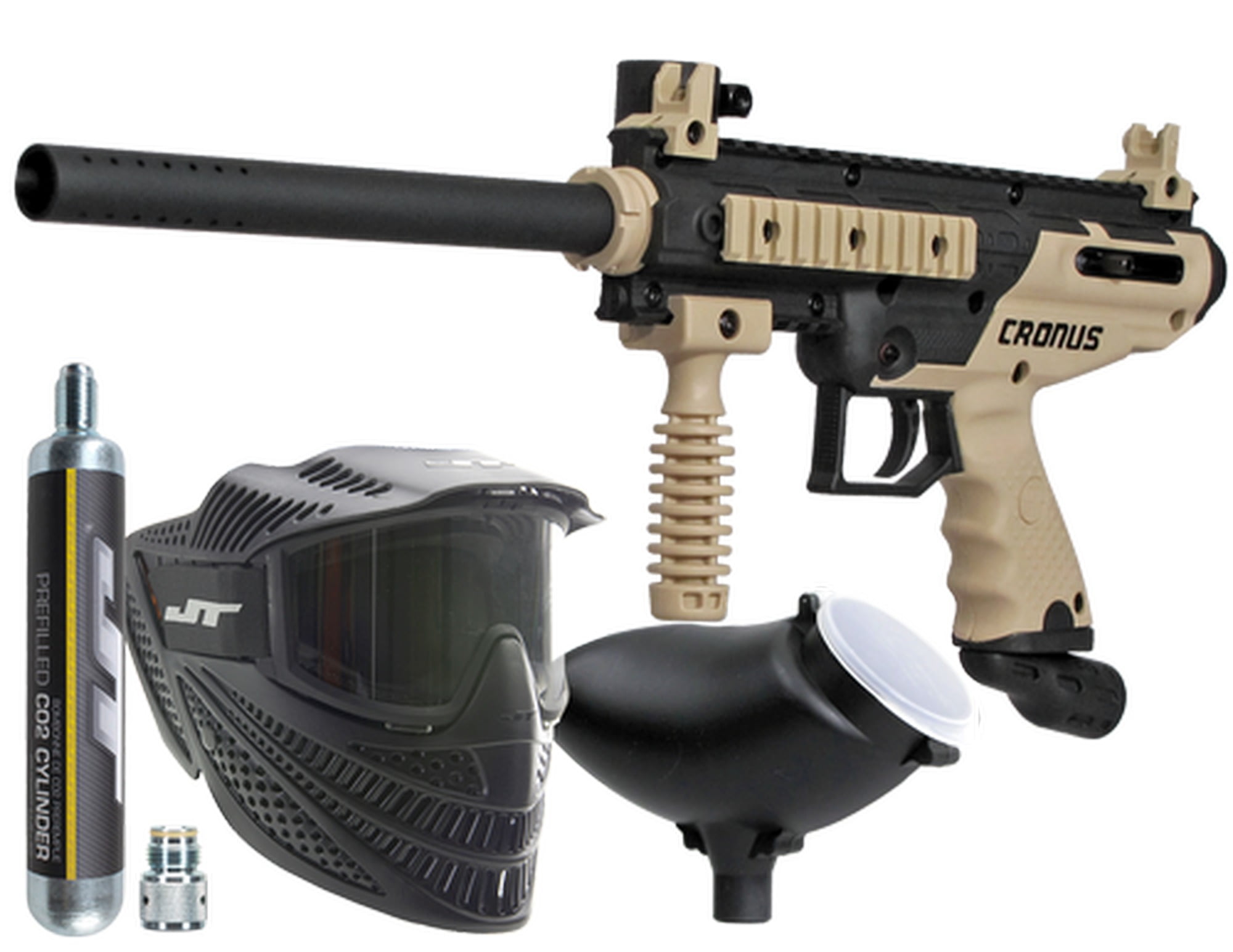 Tippmann Cronus Semi-Auto Paintball Marker Gun Power Pack with Goggle ...