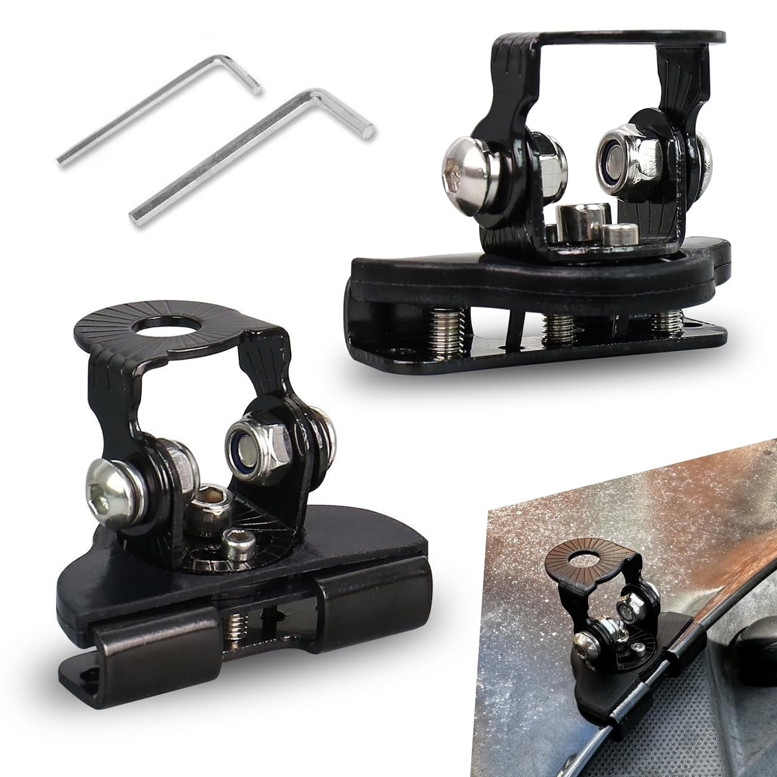 Tippwoo 2 PCS Car OIF8 Hood Light Bar Non-Destructive Bracket, Metal ...