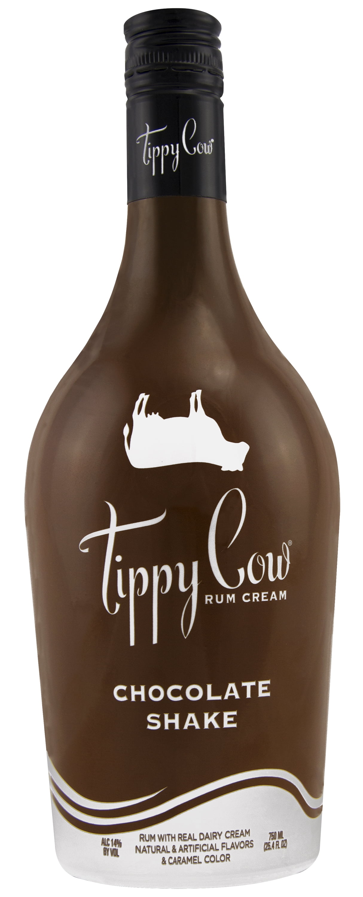 Tippy Cow Chocolate Shake Rum, 750ml Glass Bottle, 14% ABV - Walmart.com