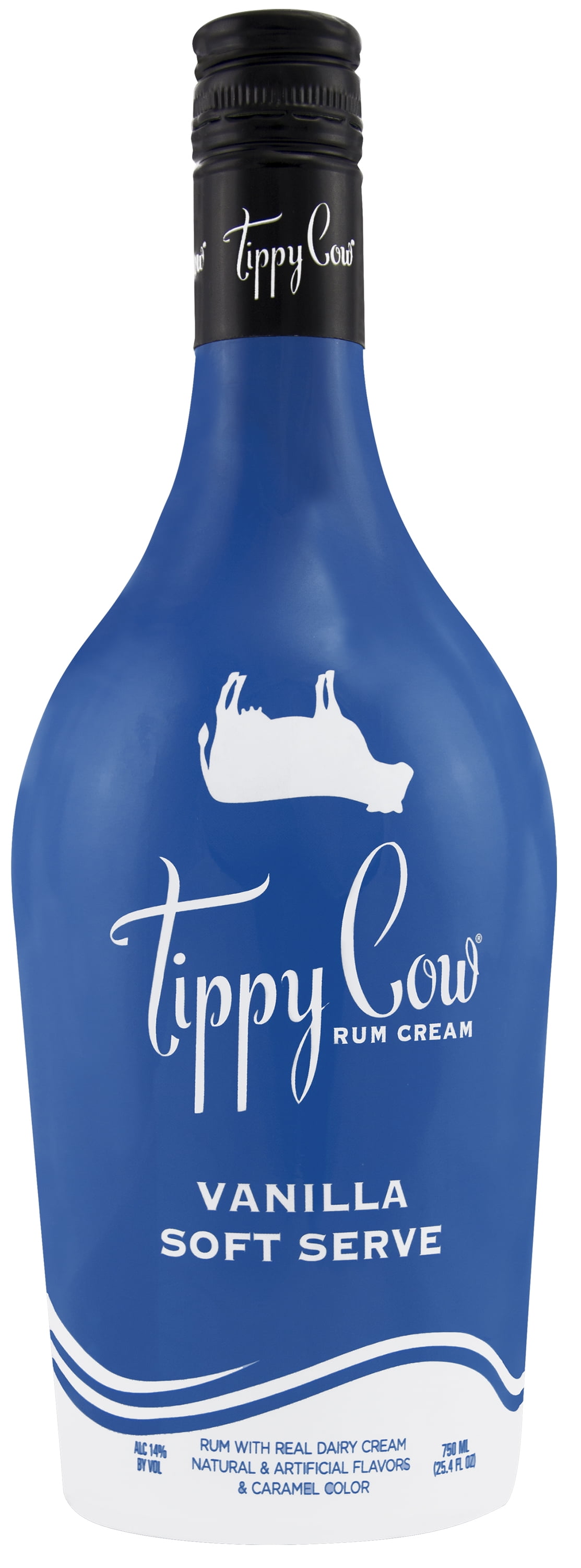 Tippy Cow Vanilla Soft Serve Rum, Wisconsin, 750ml Glass Bottle ...