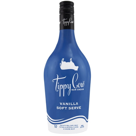 Tippy Cow Vanilla Soft Serve Rum, Wisconsin, 750ml Glass Bottle ...