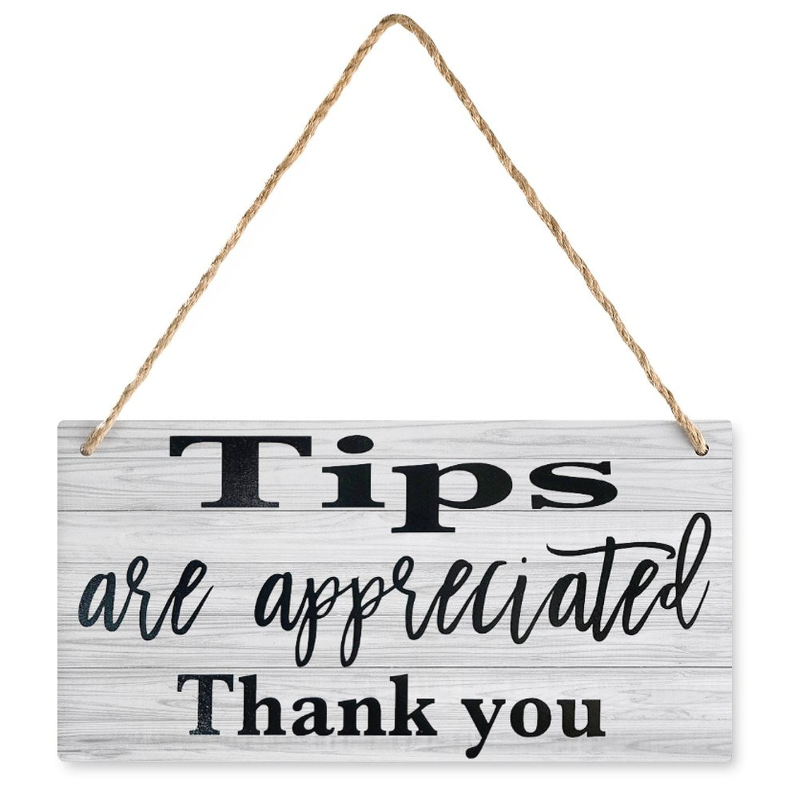 Tips Are Appreciated Thank You Sign Restaurant Salon Signage 12X6 In ...