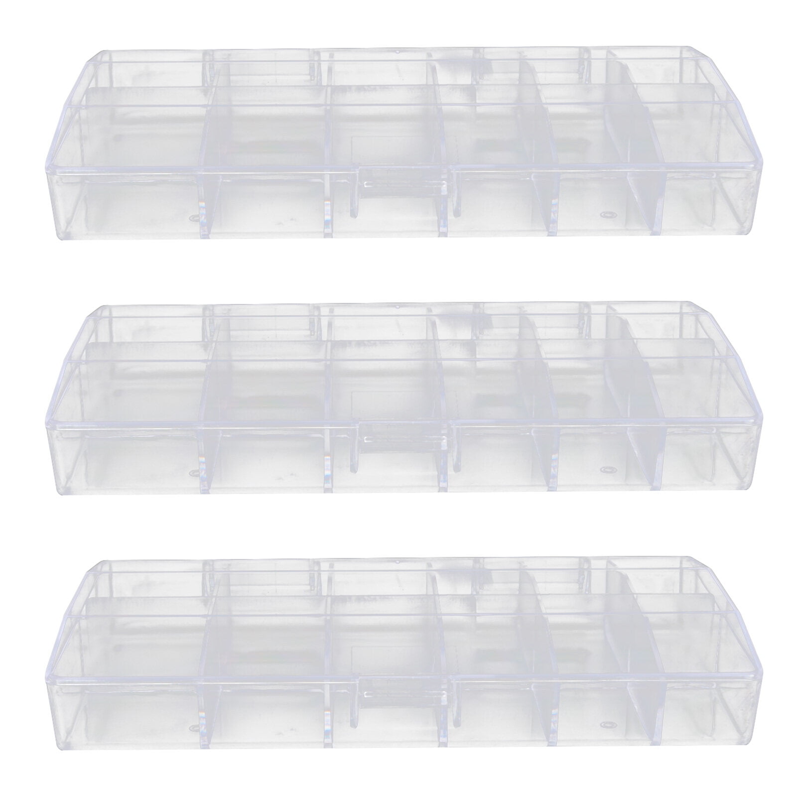 NICERIO Nicerio Clear Fake Nails Box Strong PP Material Organizer for ...