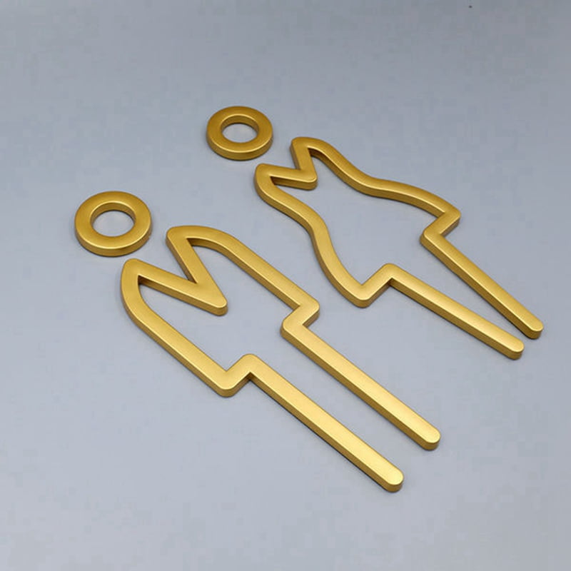 Tips Toilet Sign Plate Wash Room Door Wall Label Sticker Wc Bathroom ...