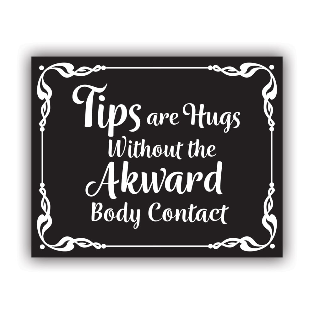 Tips are Hugs Sticker Decal - Self Adhesive Vinyl - Weatherproof - Made ...
