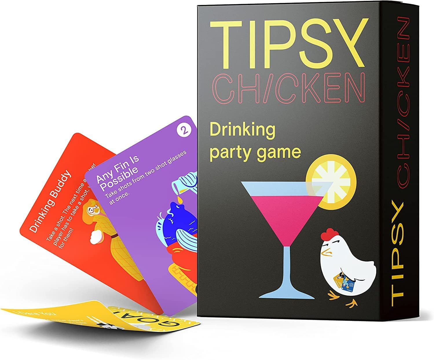 Tipsy Chicken Card Drinking Game for Adults, Board Game for Party ...
