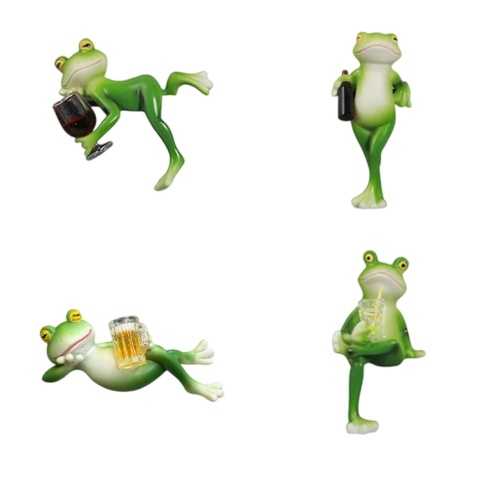 Tipsy Frogs Statues Flower Pots Huggers Frogs Figurines Garden Decors ...