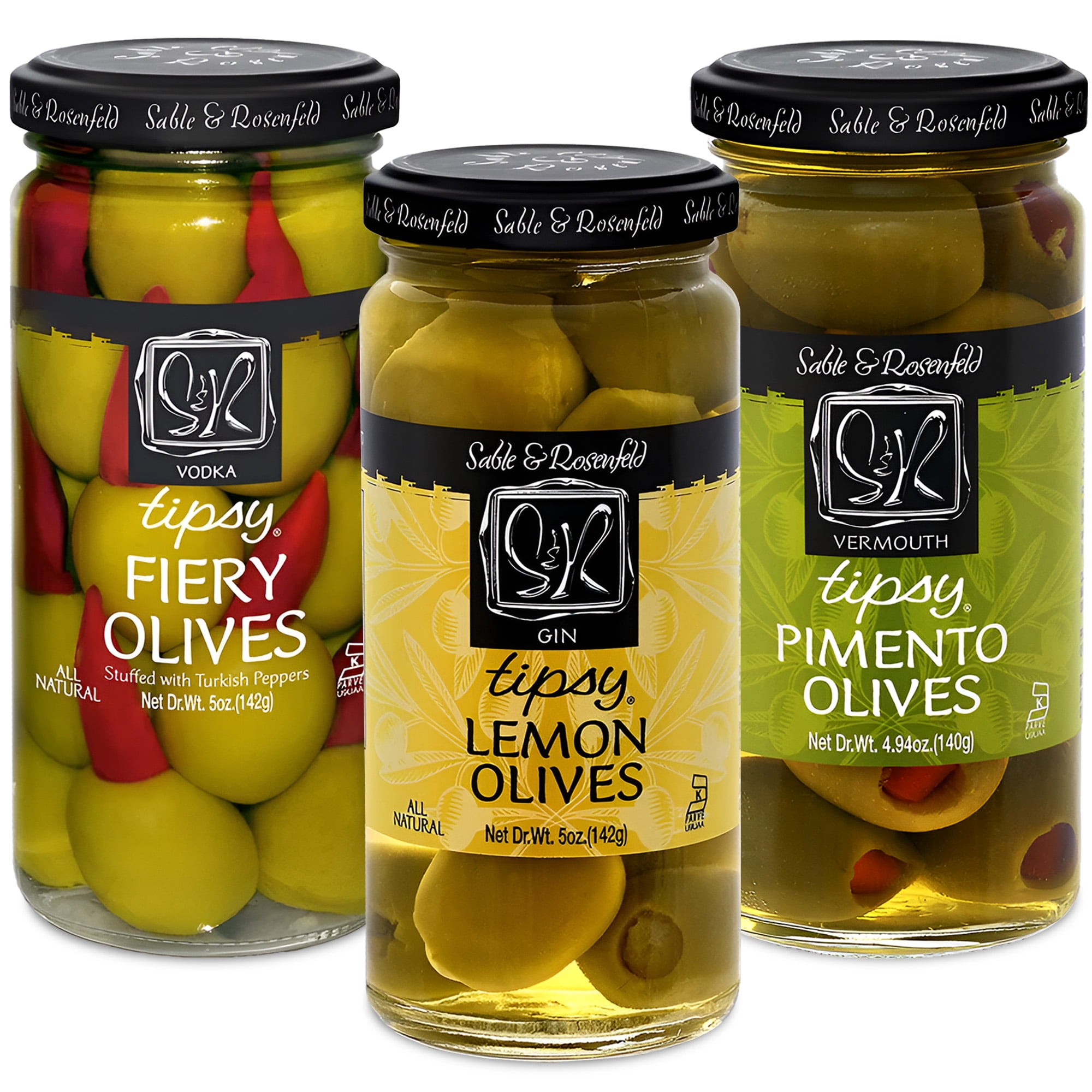 Tipsy Green Olives Stuffed with Turkish Peppers, Lemon, & Pimento ...