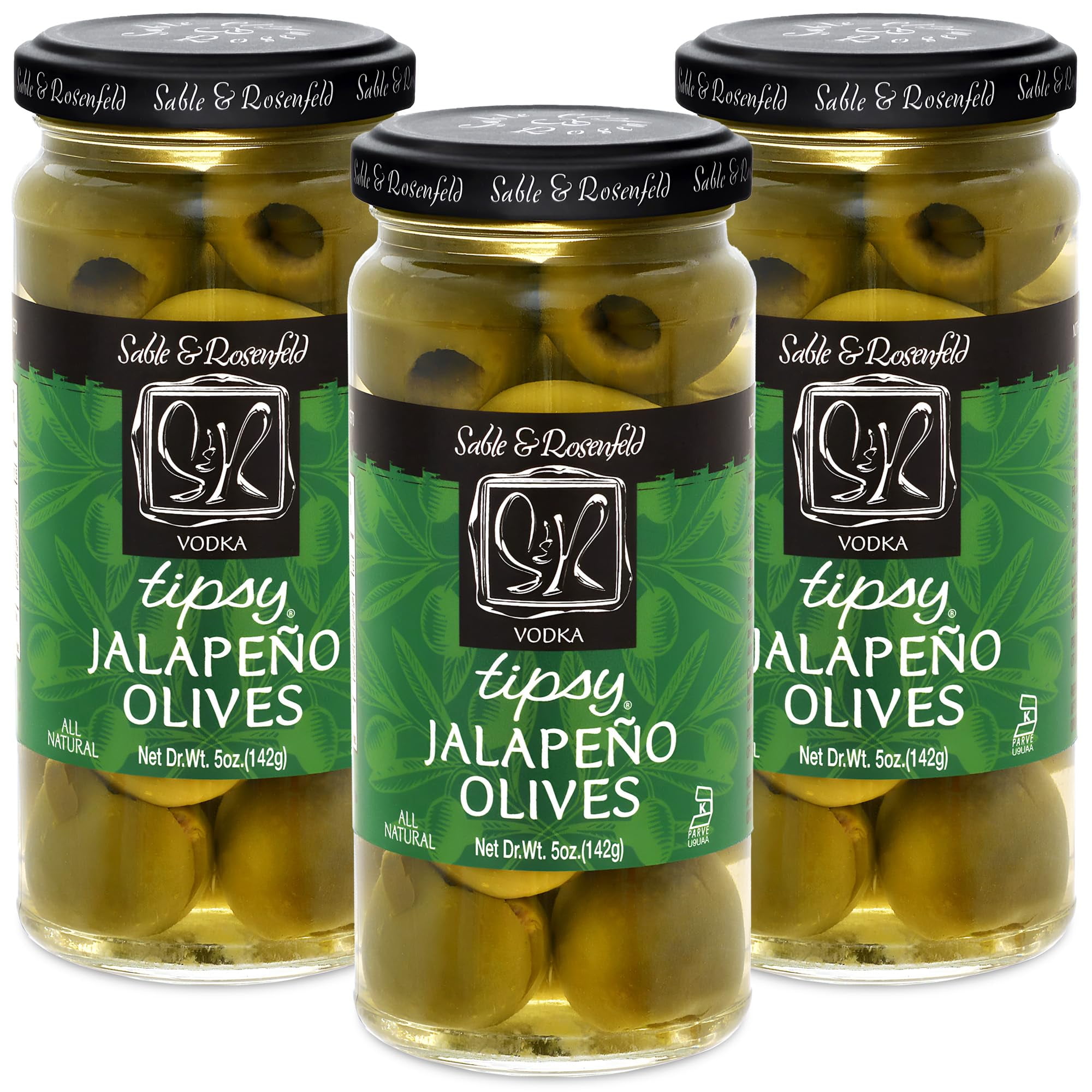 Tipsy Olives - Green Olives Stuffed with Jalapeño - Large Cocktail ...