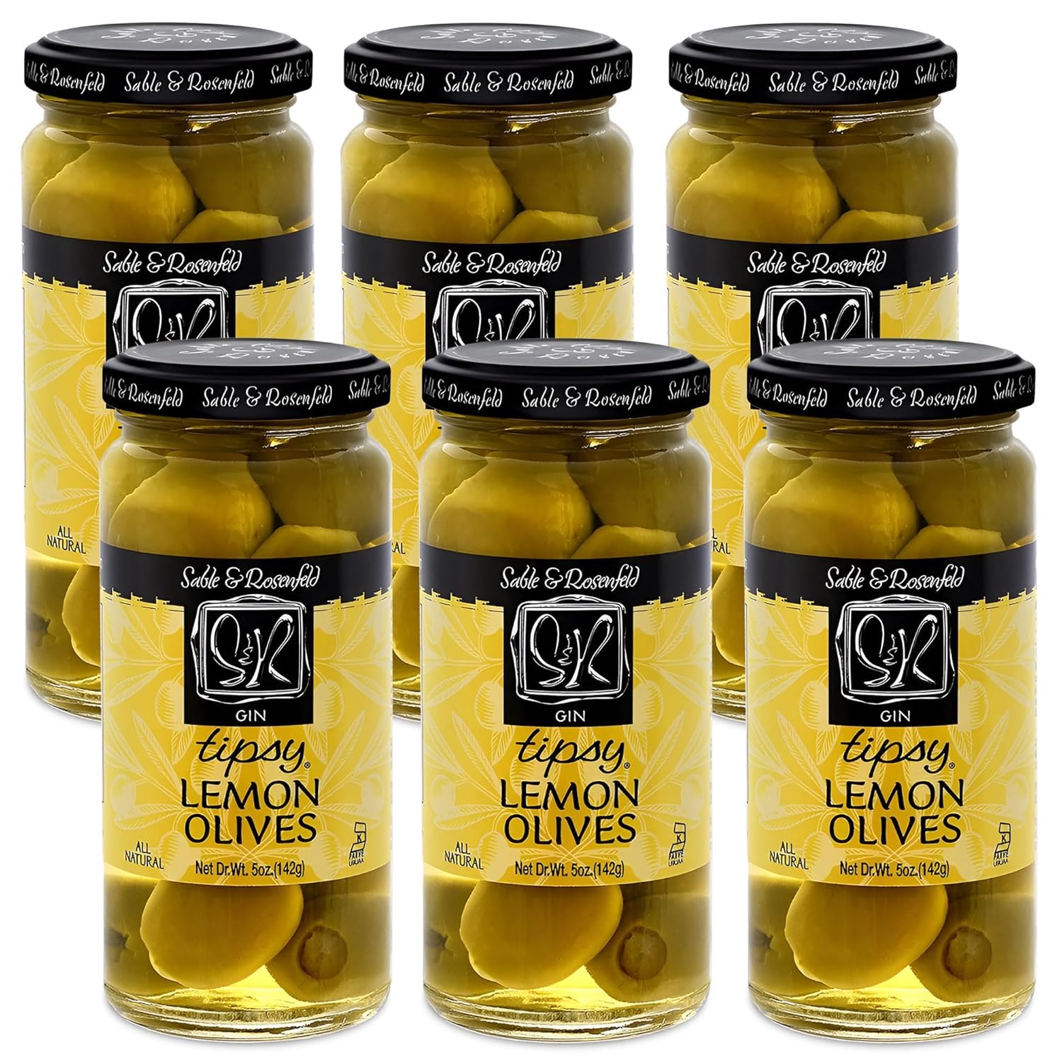 Tipsy Olives - Green Olives Stuffed with Lemon - Large Cocktail Olives ...