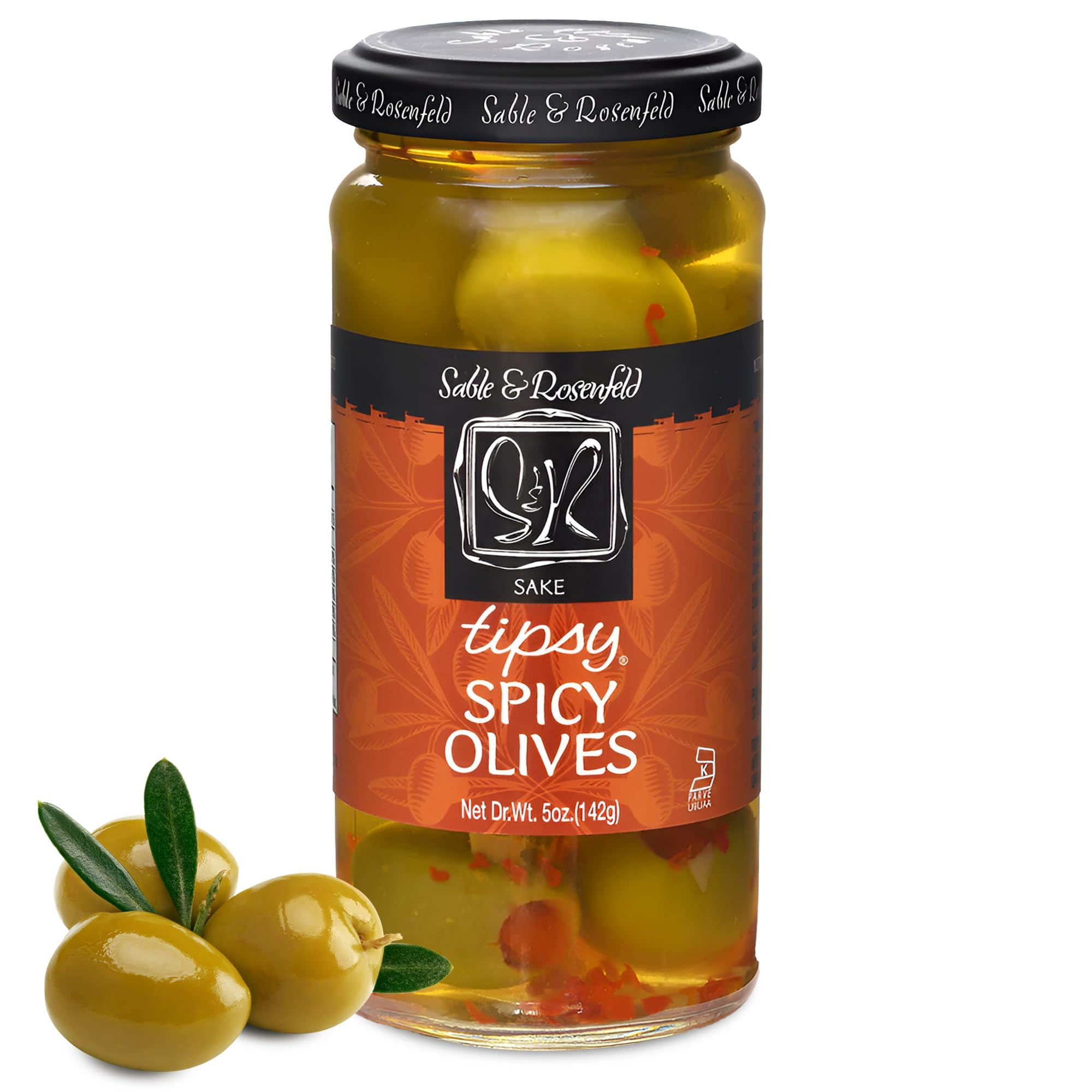 Tipsy Olives - Spicy Green Olives Stuffed with Pimento Bathed in Sake ...