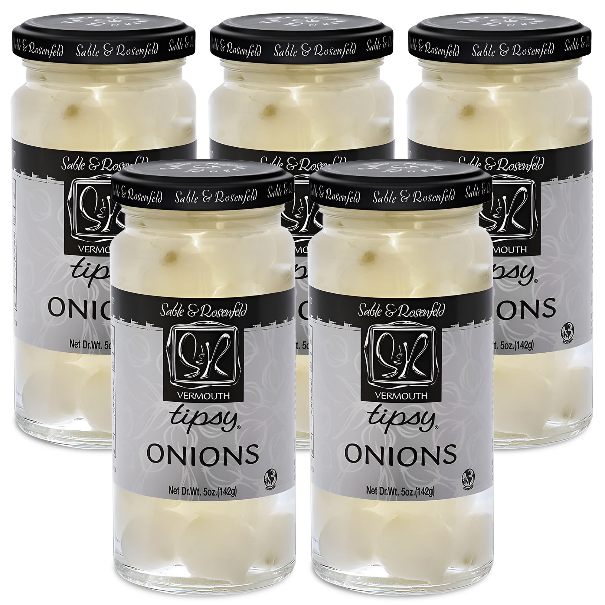 Tipsy Cocktail Onions in Jar with French Vermouth - Pickled Silverskin ...