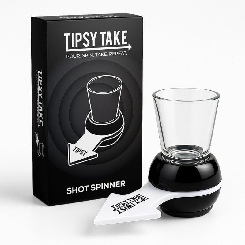 Tipsy Take Shot Spinner Party Game with Shot Glass, Fun Group Activity ...