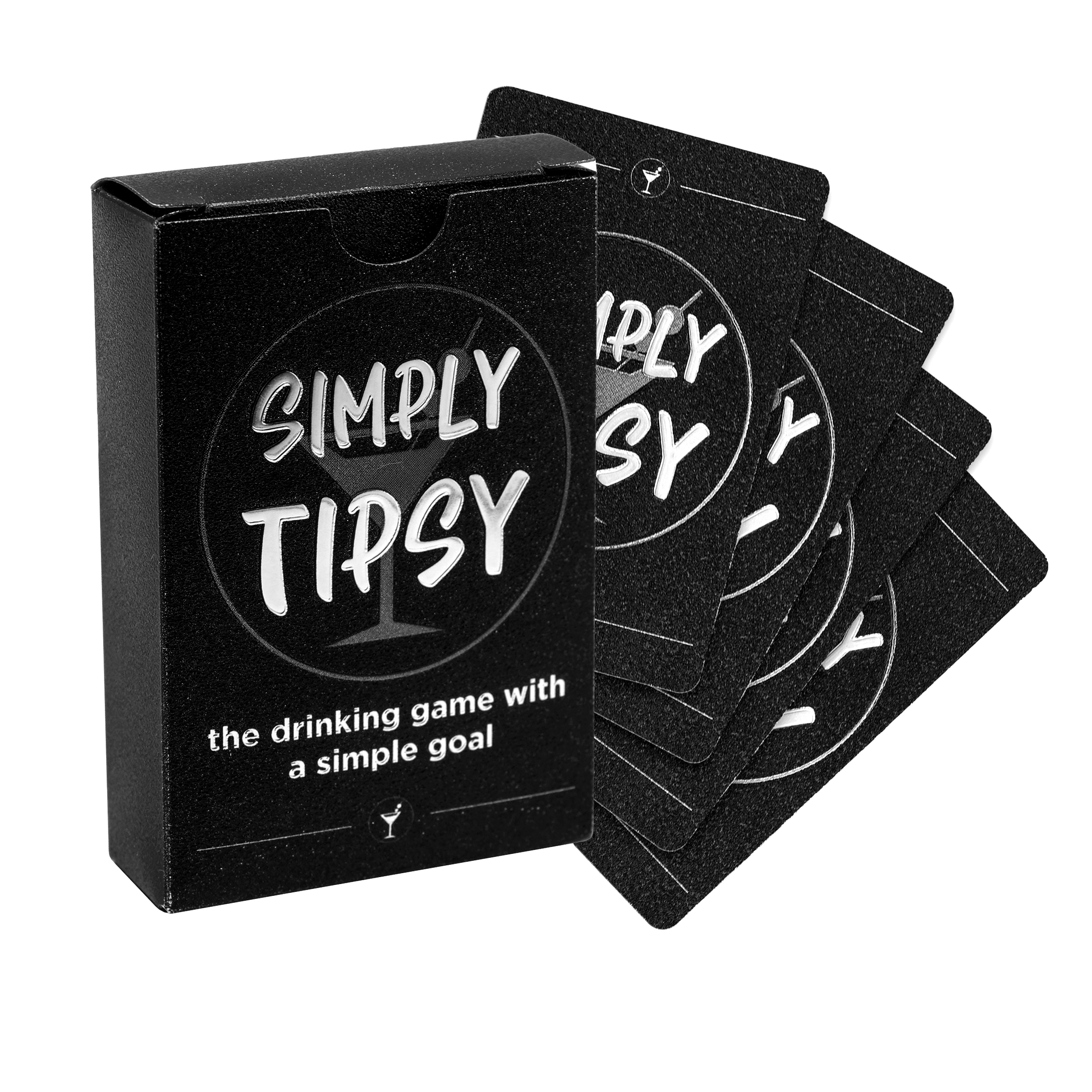 Tipsy Together Simply Tipsy Drinking Card Game, Plastic Black, 35 Count ...