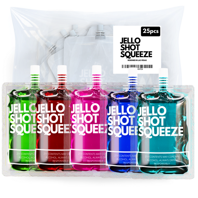 Tipsy Umbrella JELLO SHOT SQUEEZE Pouches (5OZ) Fillable Disposable ...