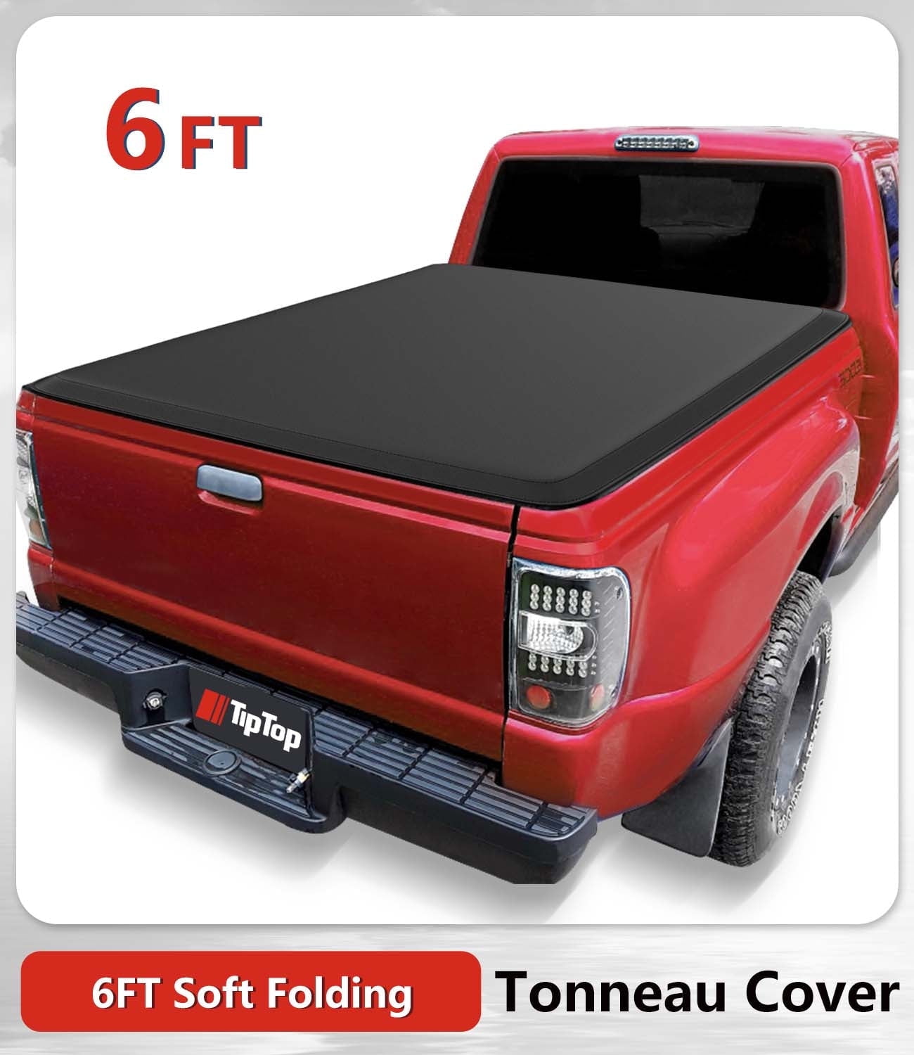 Tiptop Soft Folding Tonneau Cover Truck Bed For 1993-2004 Ranger with ...