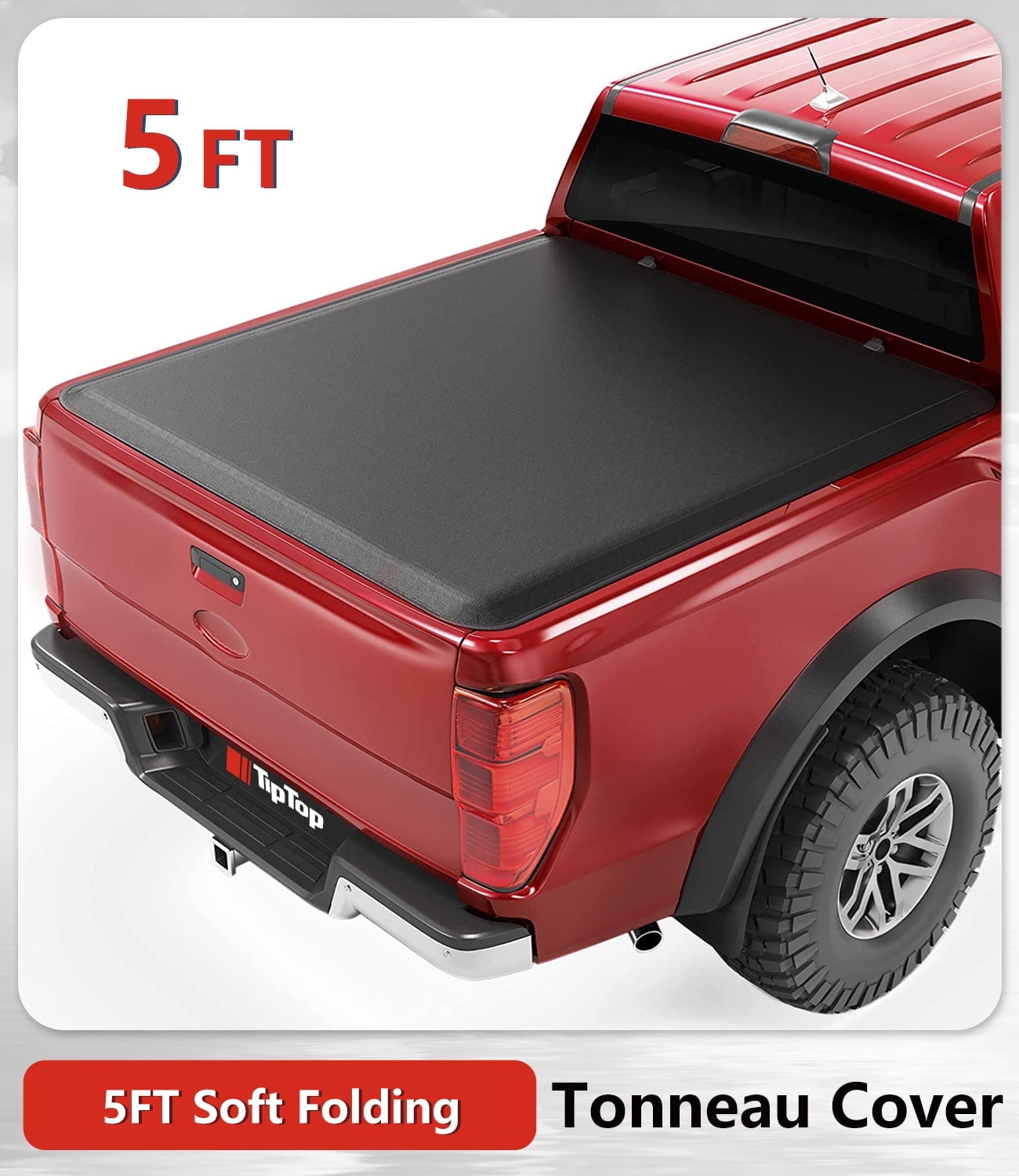 Tiptop Soft Folding Tonneau Cover Truck Bed For 2019-2024 FORD Ranger ...