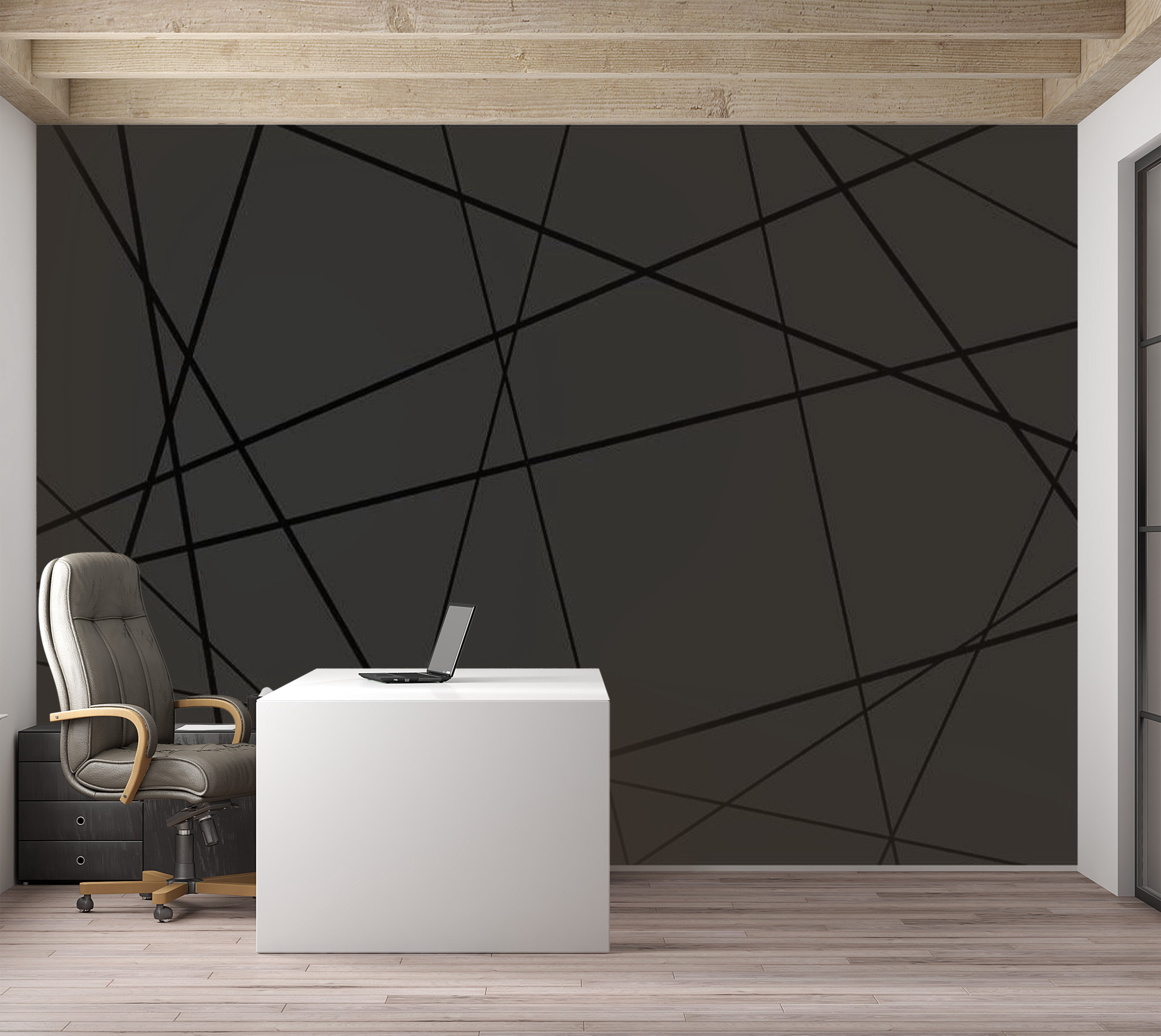 Tiptophomedecor Abstract Wallpaper Wall Mural - Dark Intersection ...