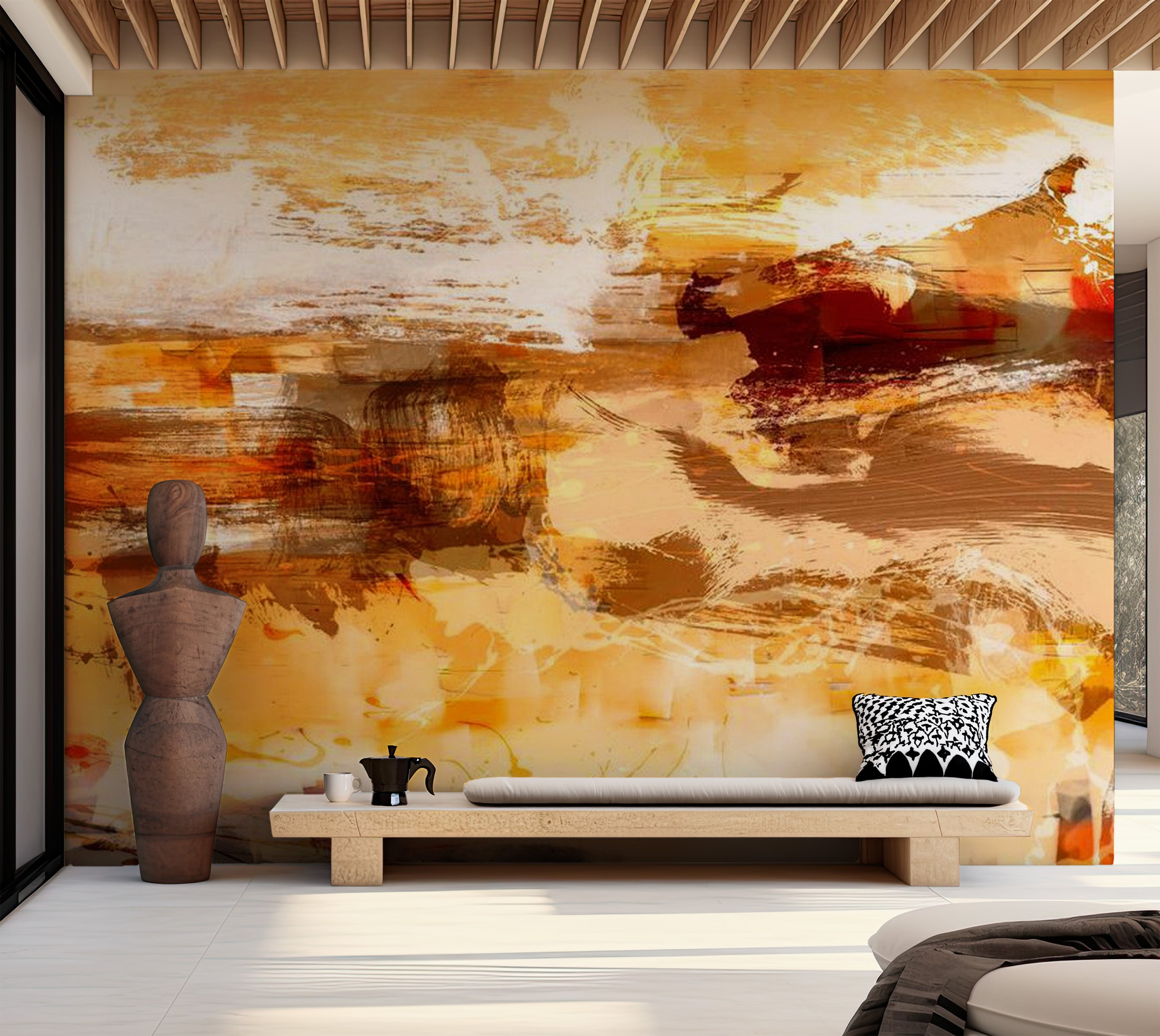 Tiptophomedecor Abstract Wallpaper Wall Mural - Desert Storm - Walmart.com