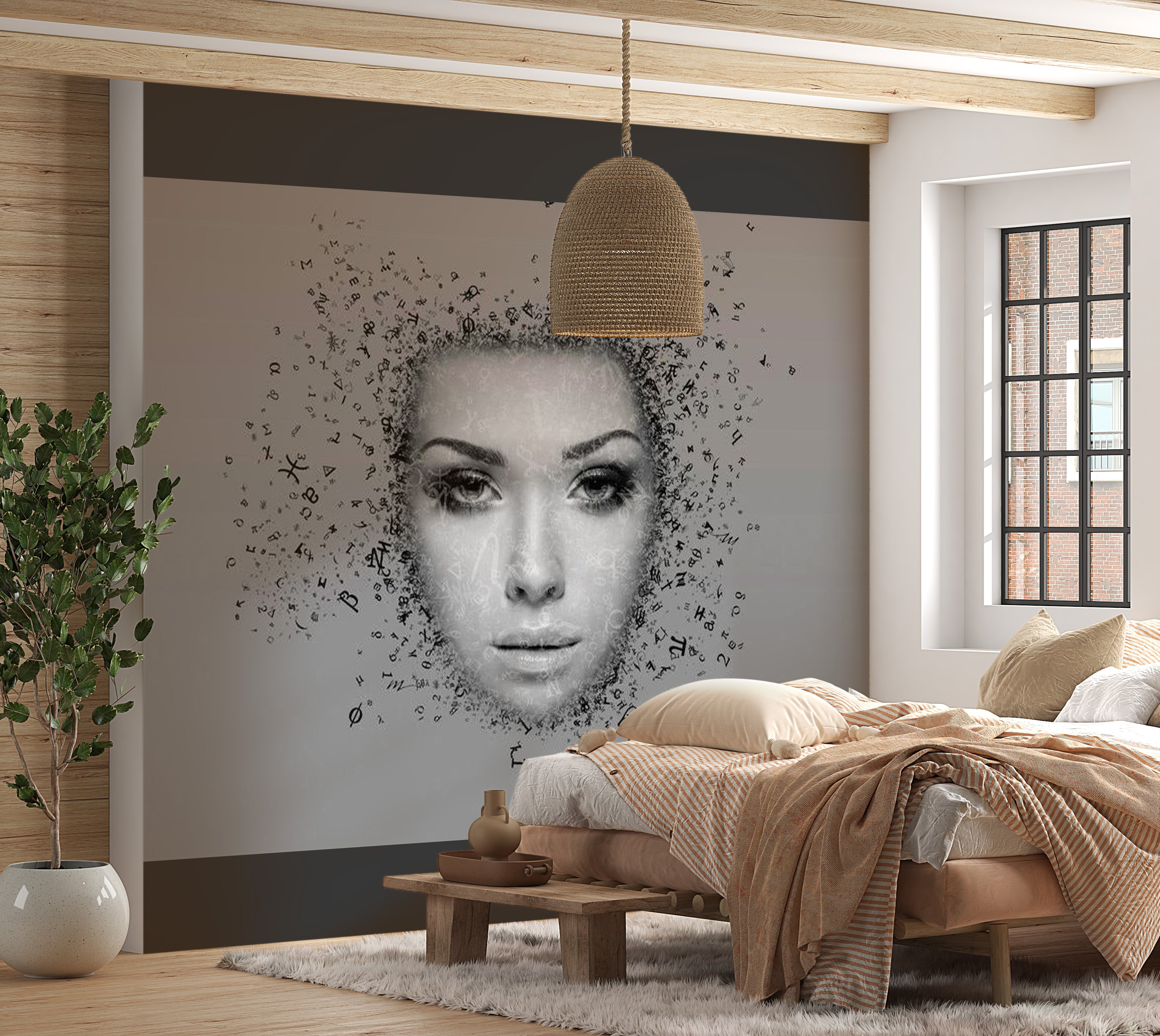 Tiptophomedecor Abstract Wallpaper Wall Mural - Inflow Of Thoughts ...