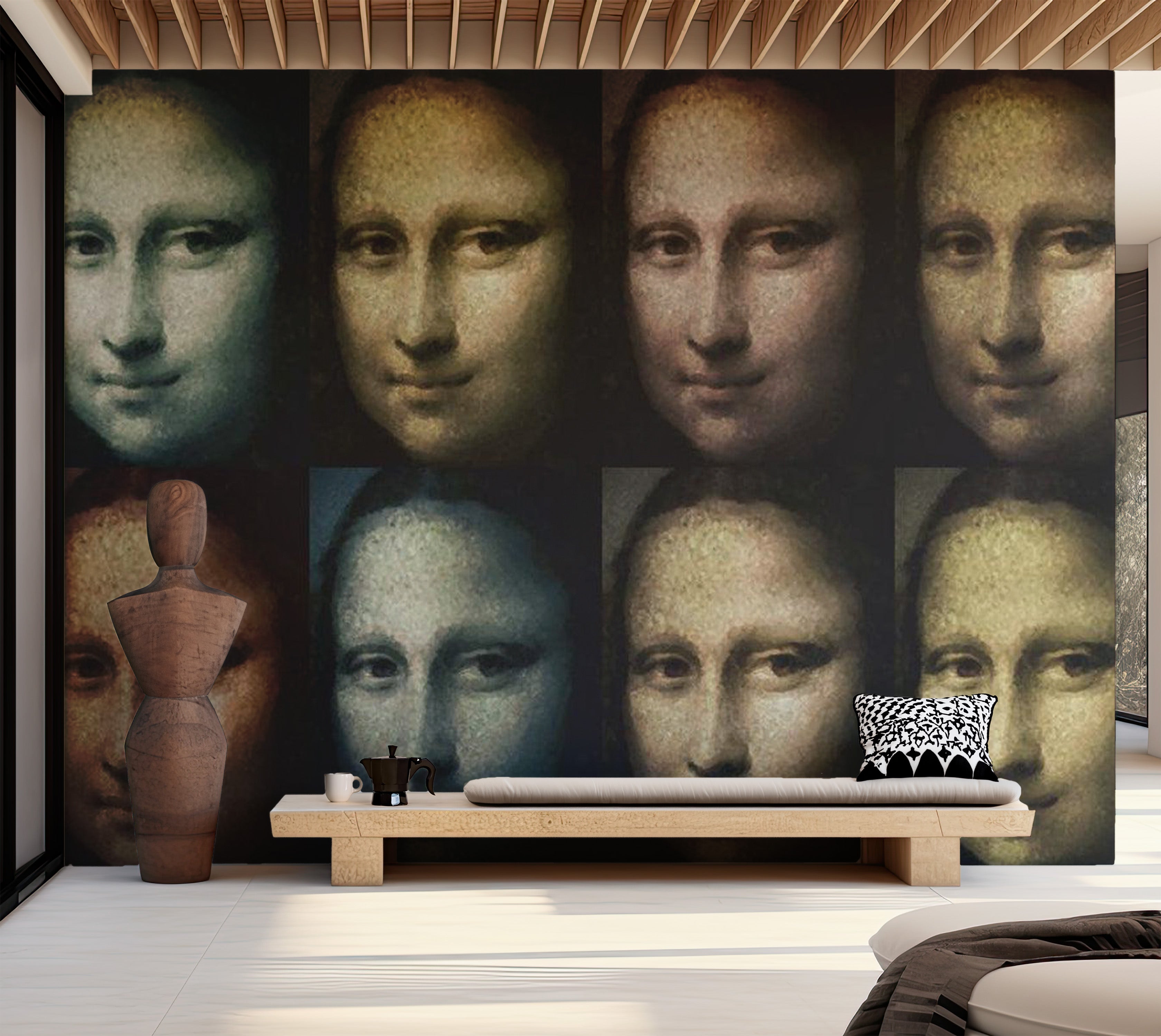 Tiptophomedecor Abstract Wallpaper Wall Mural - Mona Lisa Pop Art ...