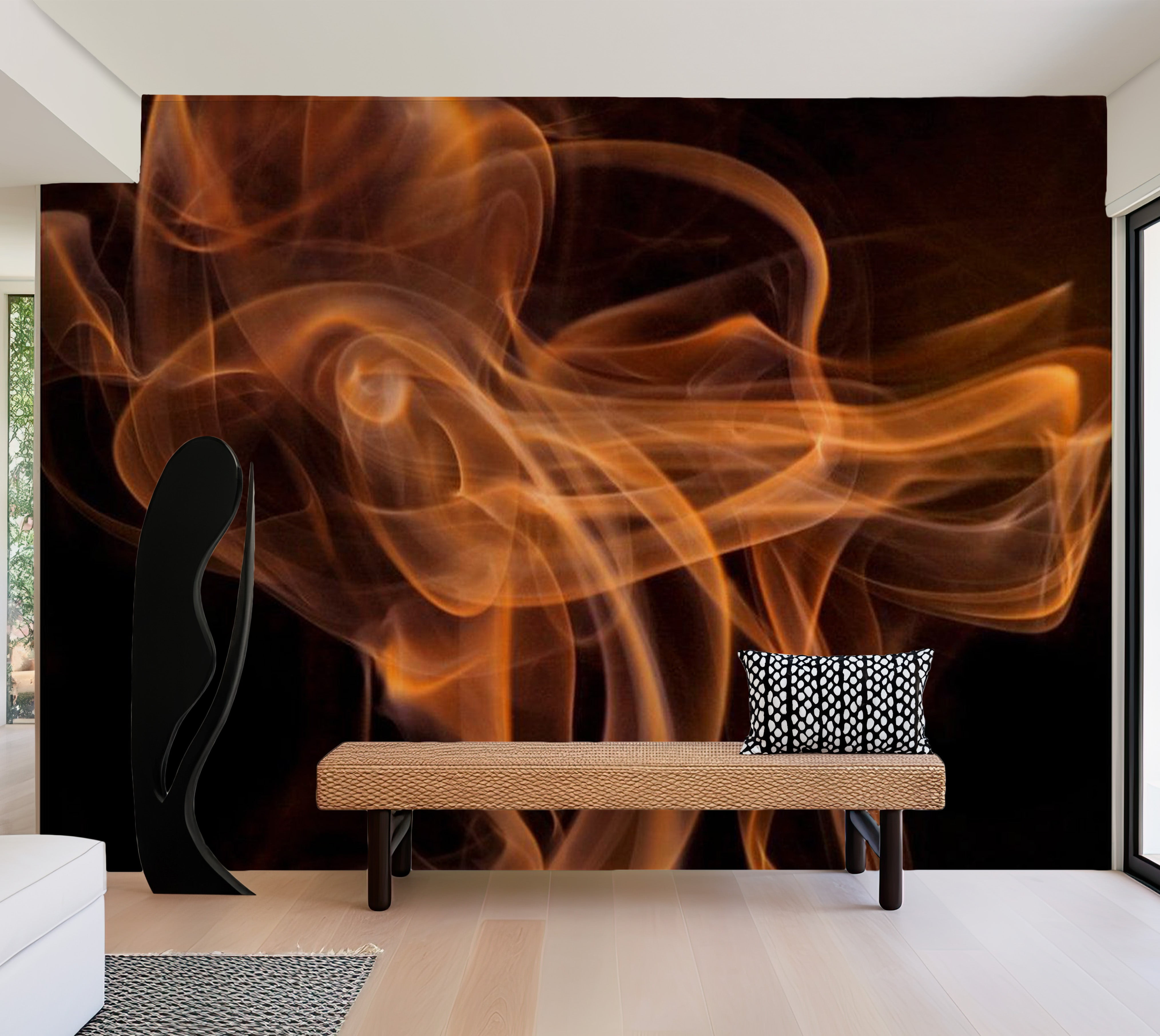 Tiptophomedecor Abstract Wallpaper Wall Mural - Smoke Art - Walmart.com