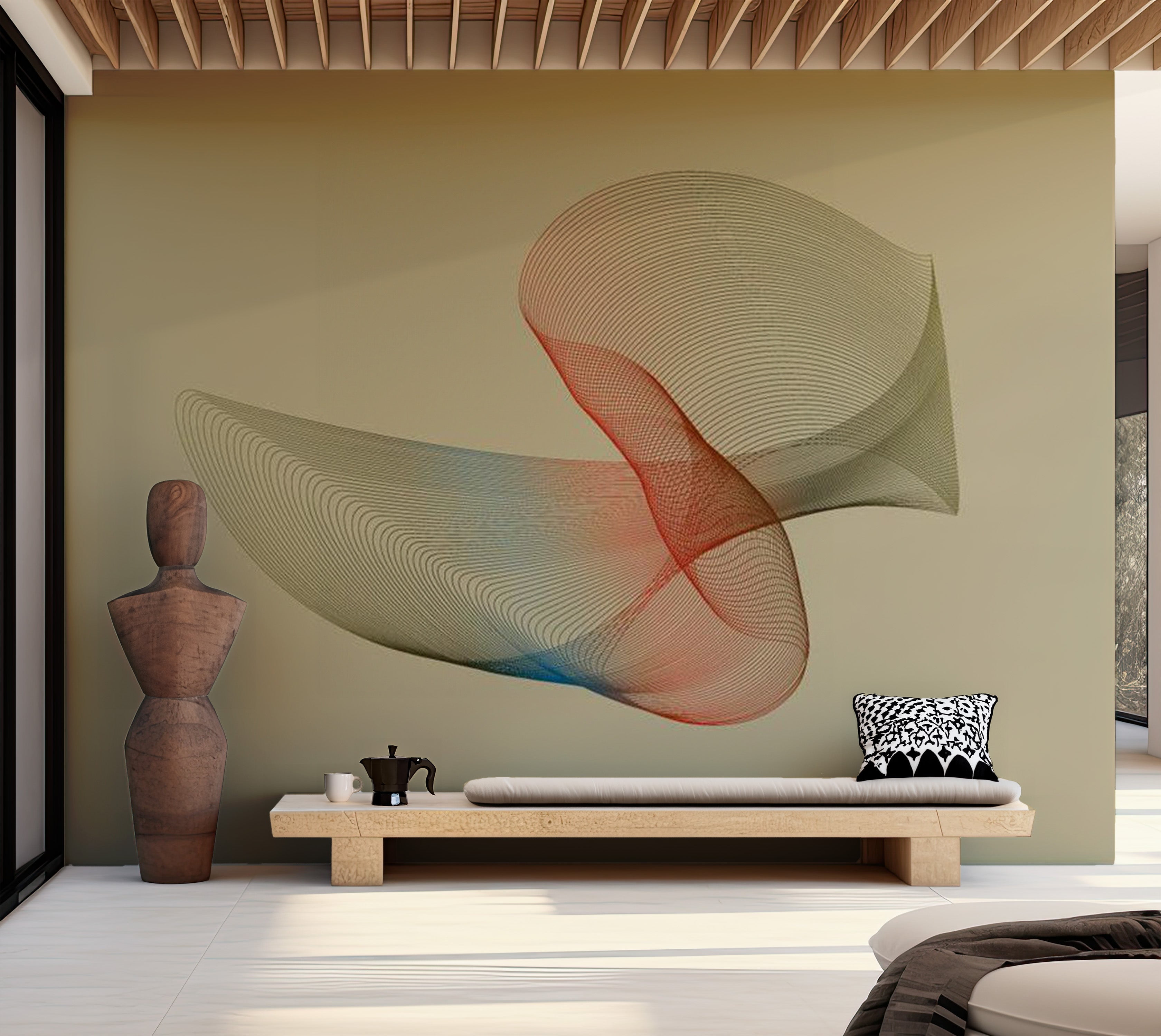 Tiptophomedecor Abstract Wallpaper Wall Mural - Subtleness - Walmart.com