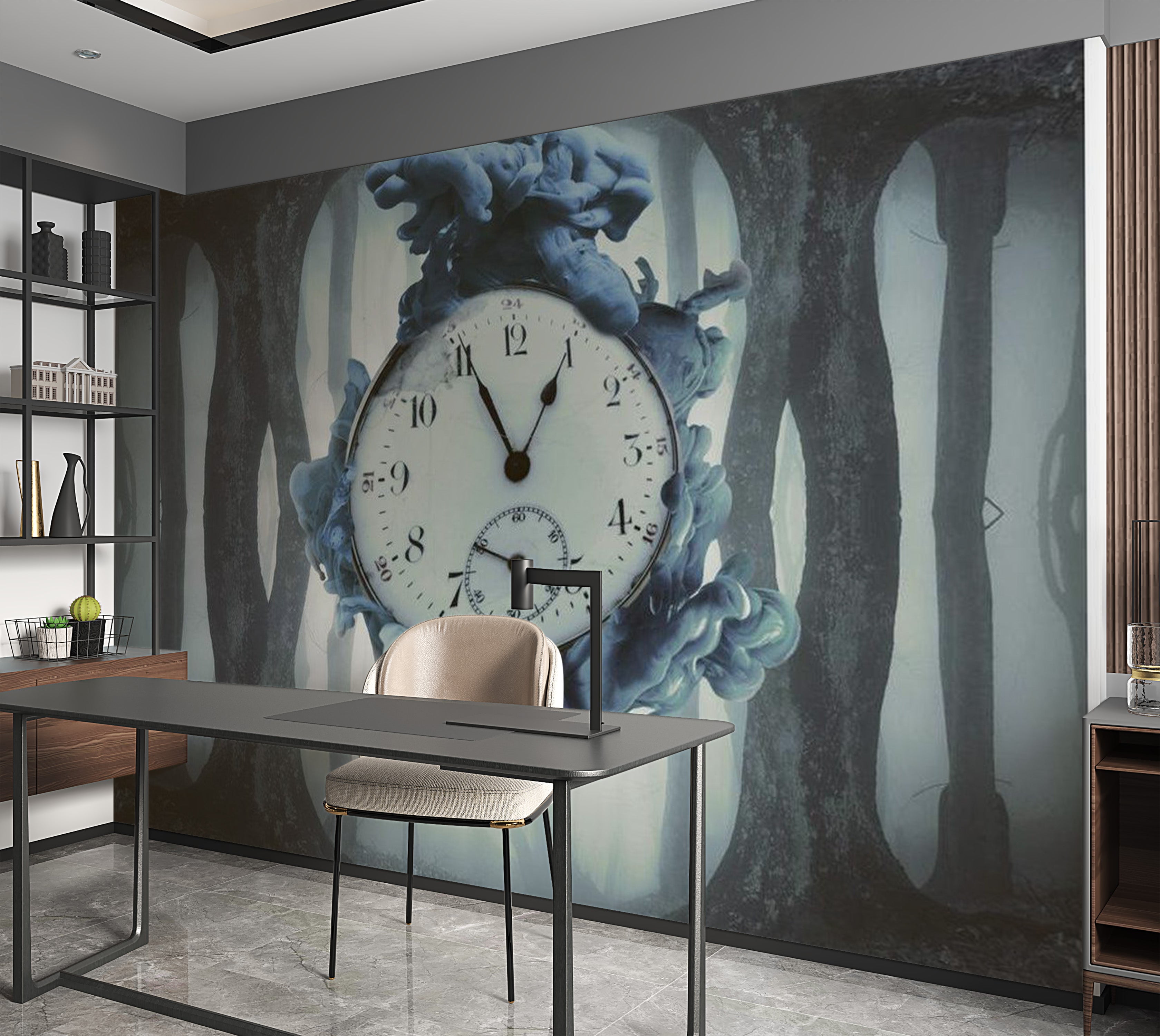 Tiptophomedecor Abstract Wallpaper Wall Mural - Surrealism Of Time ...