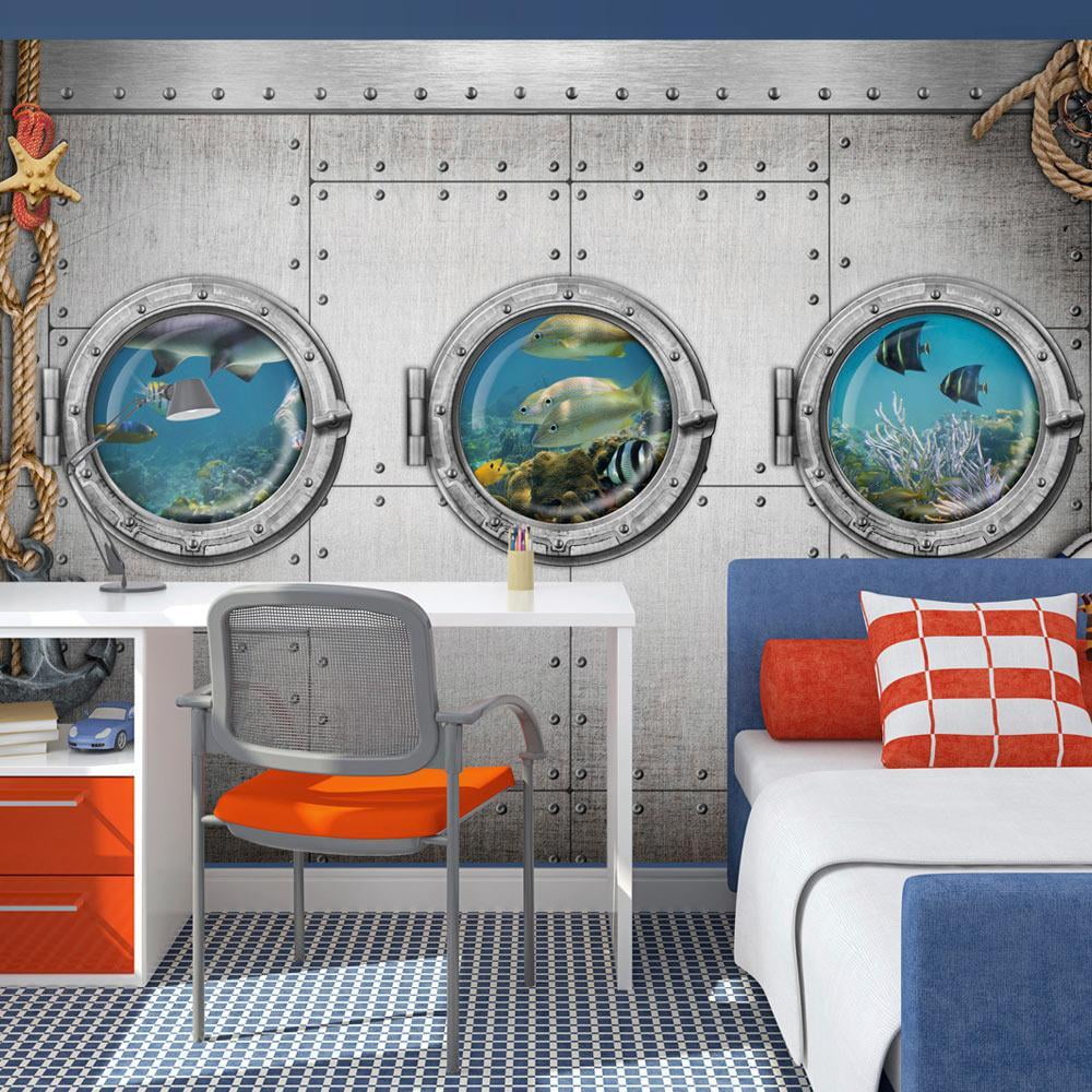 Tiptophomedecor Animal Wallpaper Wall Mural - Portholes - Walmart.com