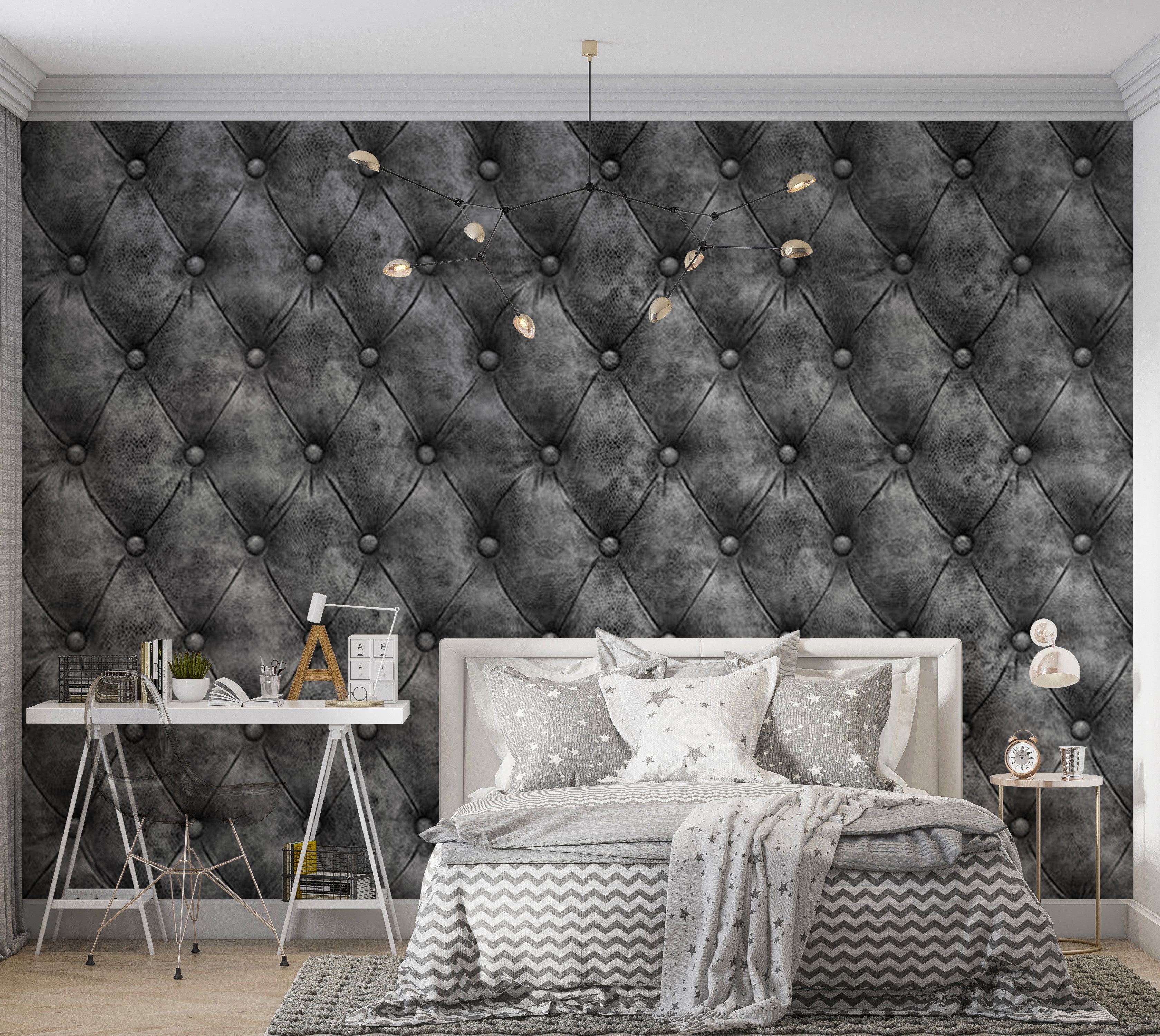 Tiptophomedecor Background & Patterns Wallpaper Wall Mural - Gray ...
