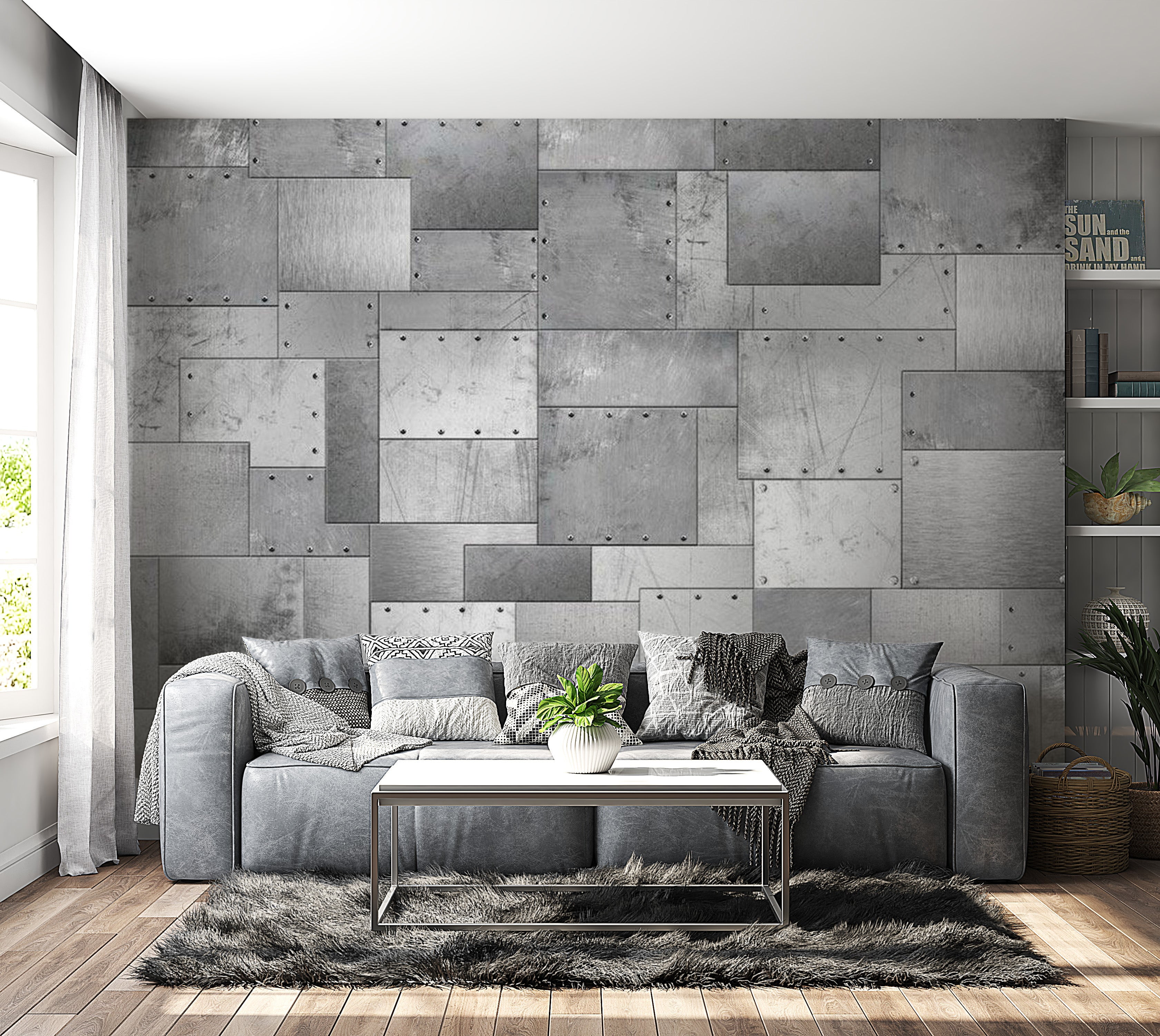 Tiptophomedecor Background & Patterns Wallpaper Wall Mural - Industrial ...