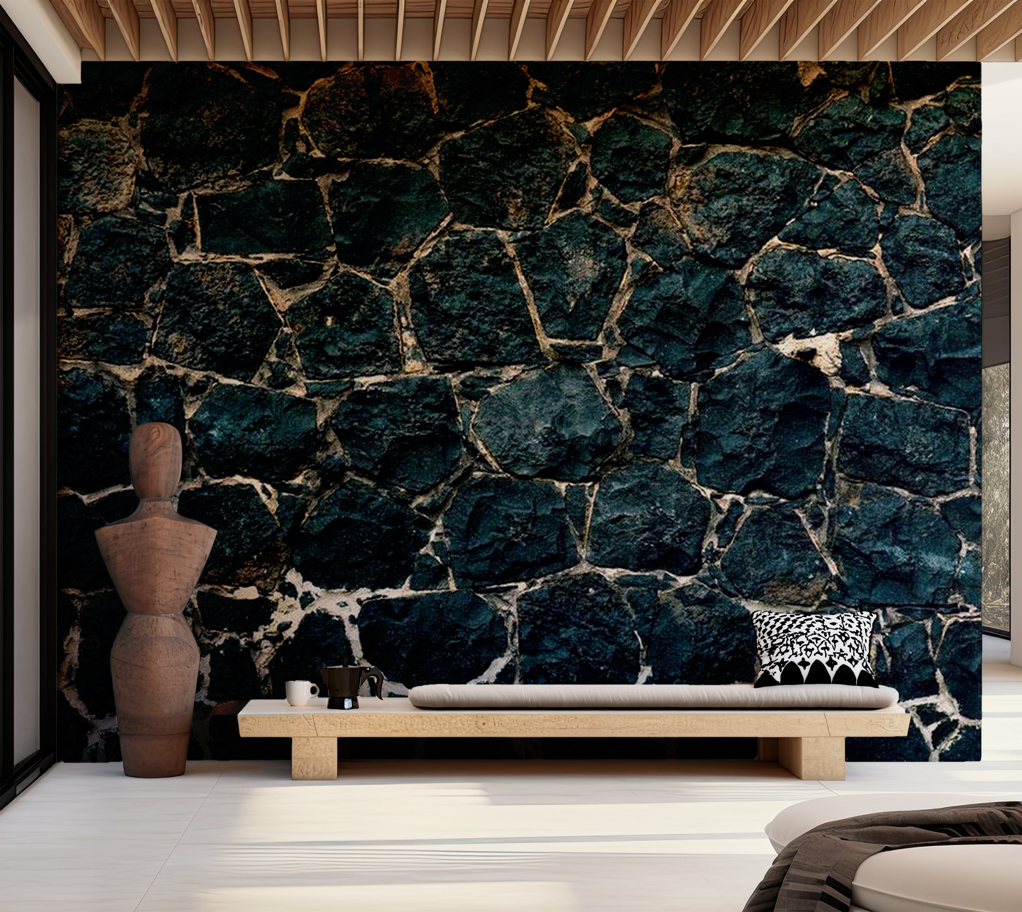 Tiptophomedecor Background & Patterns Wallpaper Wall Mural - Stony Jewels - Walmart.com