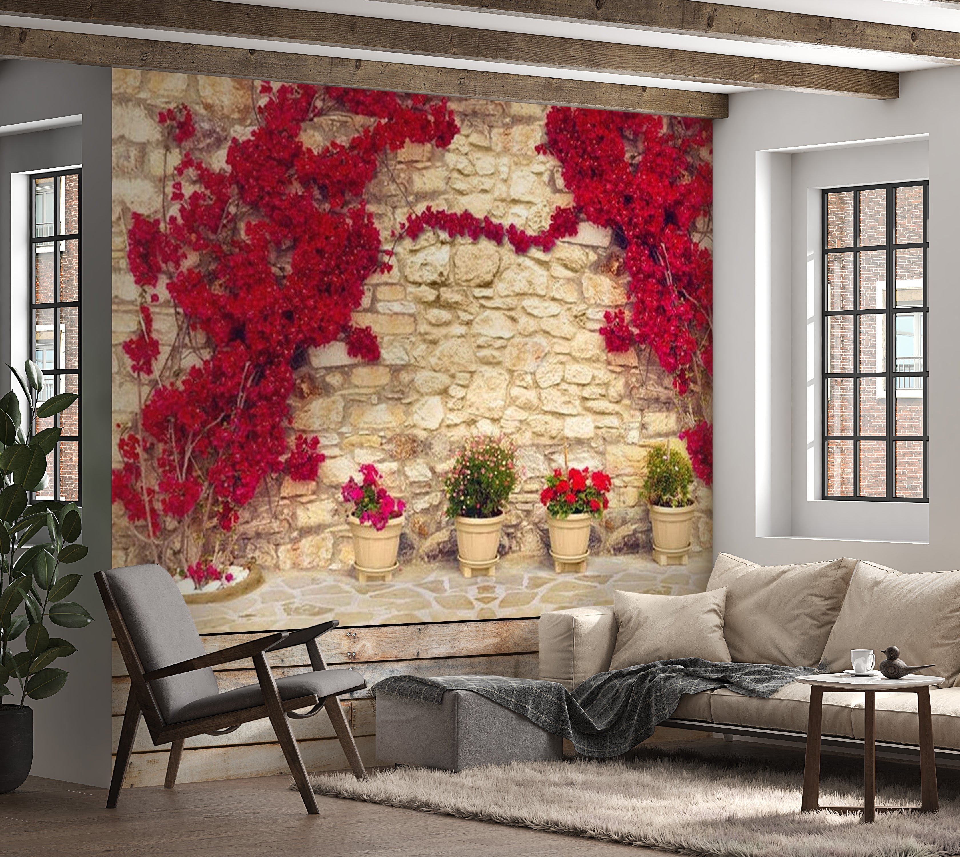 Tiptophomedecor Background & Patterns Wallpaper Wall Mural - Warm Afternoon - Walmart.com