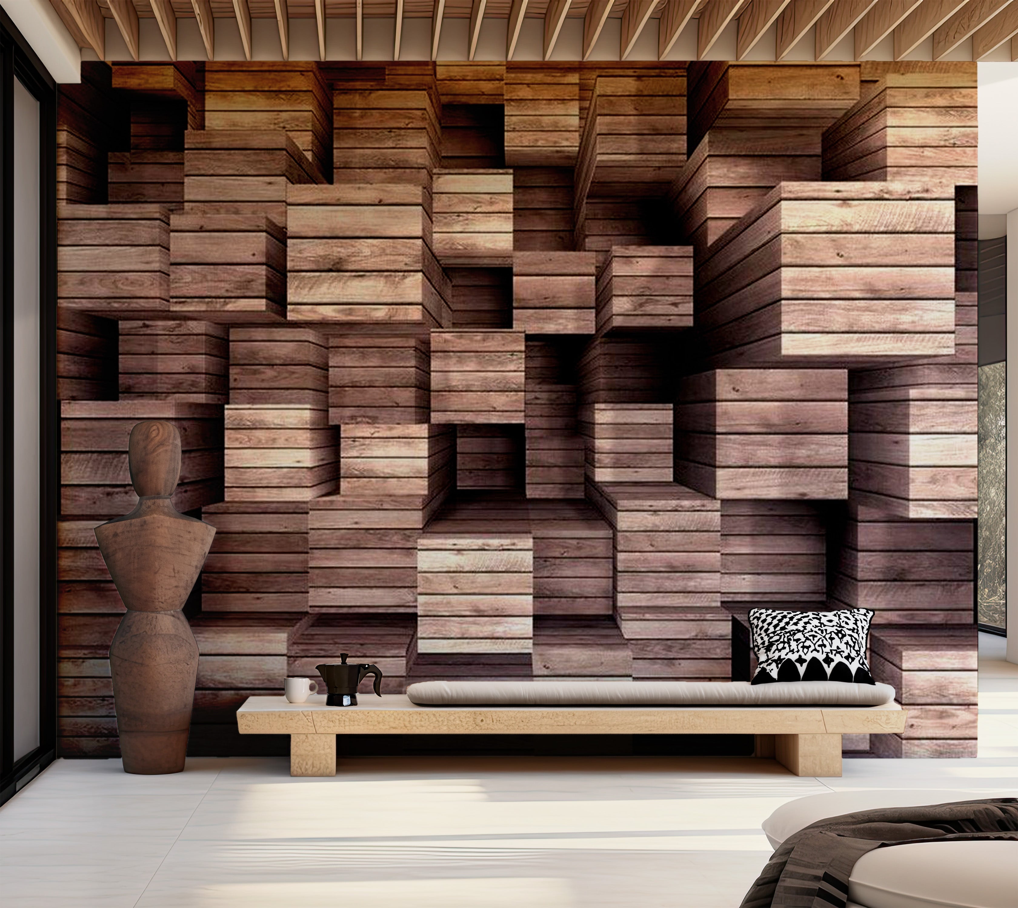 Tiptophomedecor Background & Patterns Wallpaper Wall Mural - Wooden ...