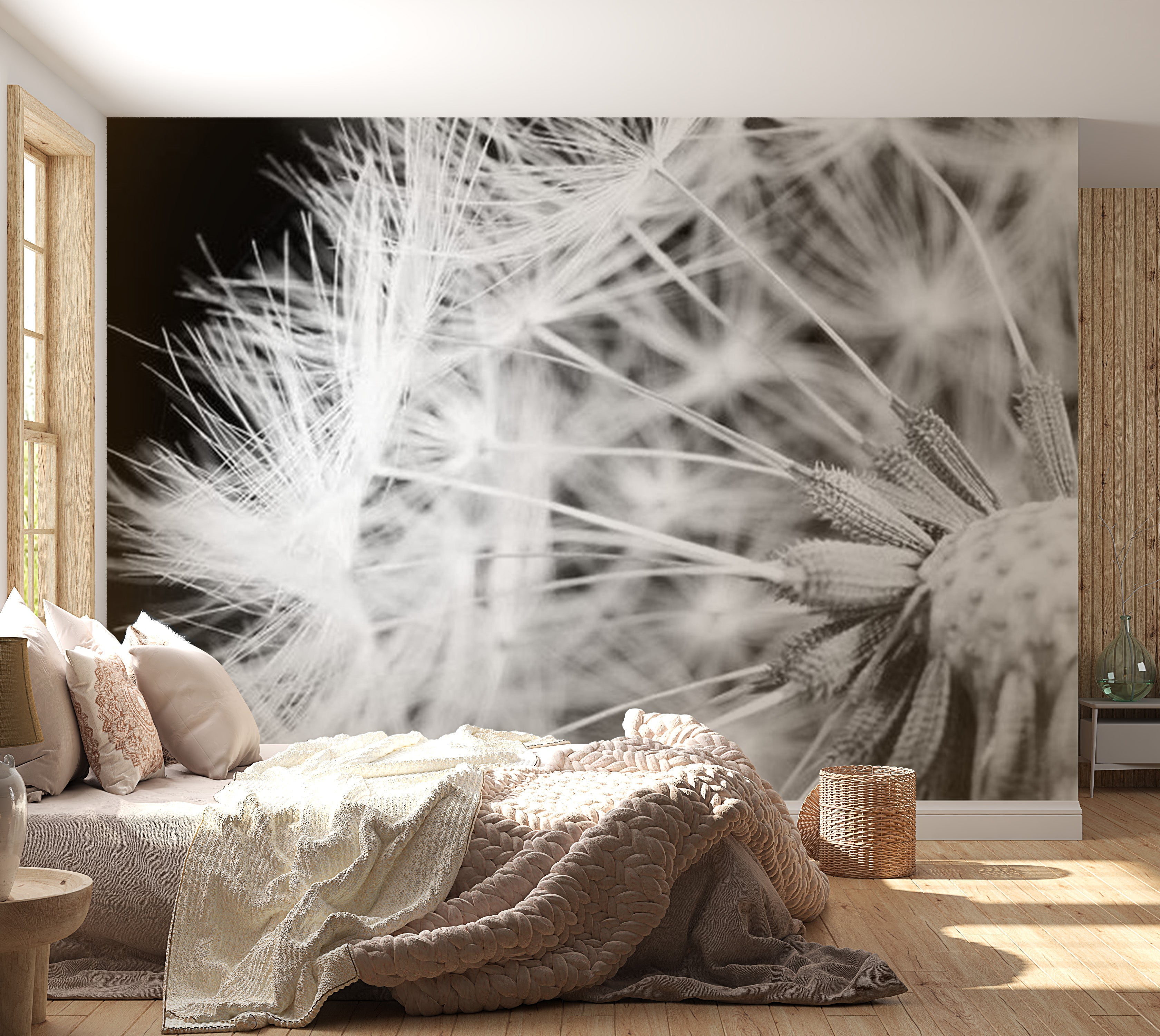 Tiptophomedecor Botanical Wallpaper Wall Mural - Black And White ...