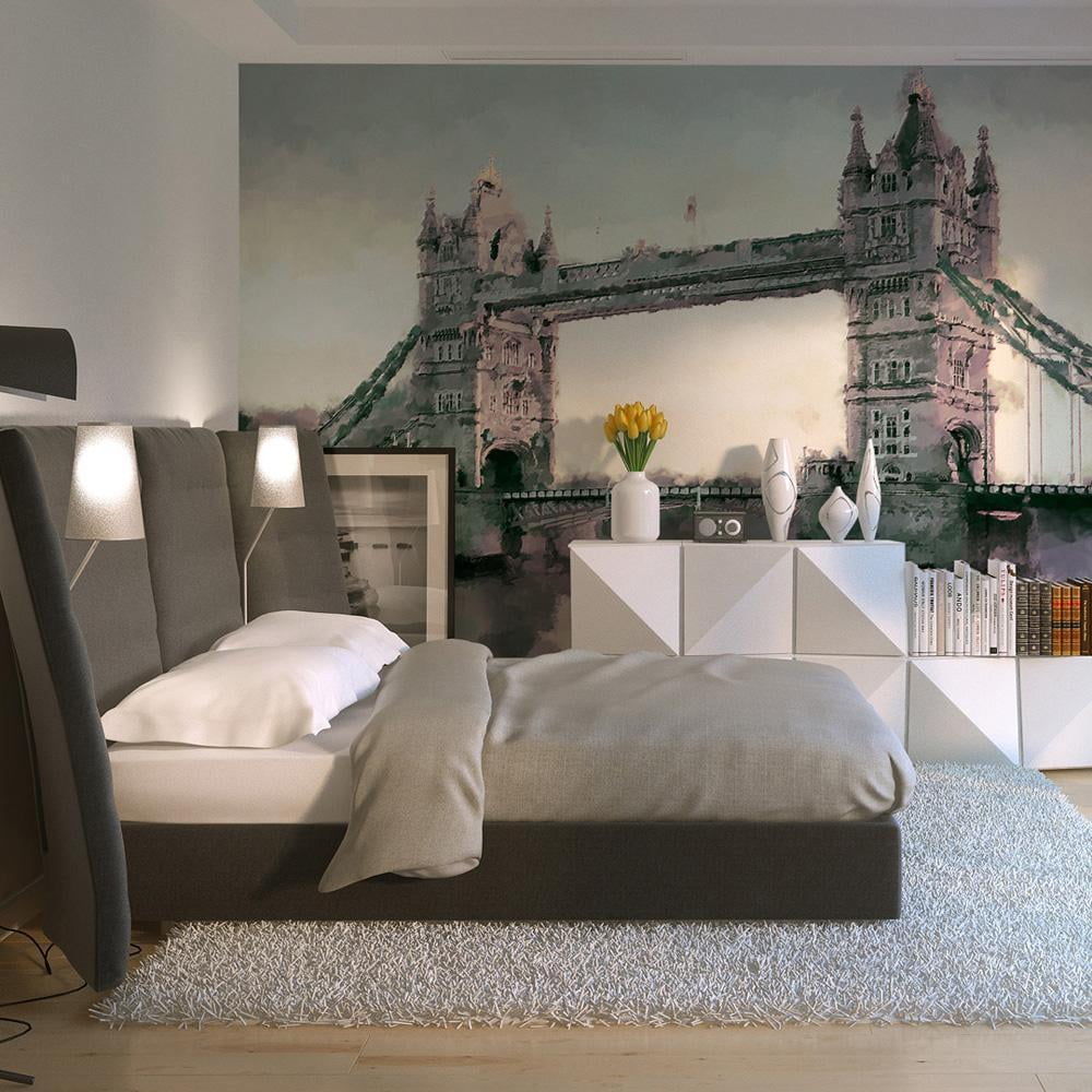 Tiptophomedecor Cityscape Wallpaper Wall Mural - Victorian Tower Bridge ...