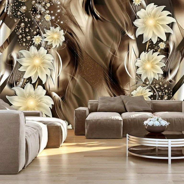 bronze patterned wallpaper