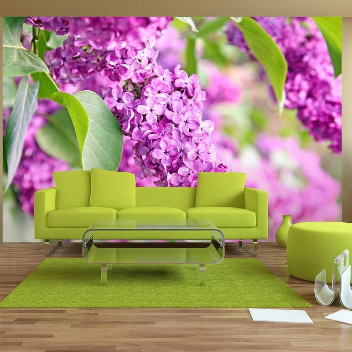 Tiptophomedecor Floral Wallpaper Wall Mural - Lilac Flowers - Walmart.com