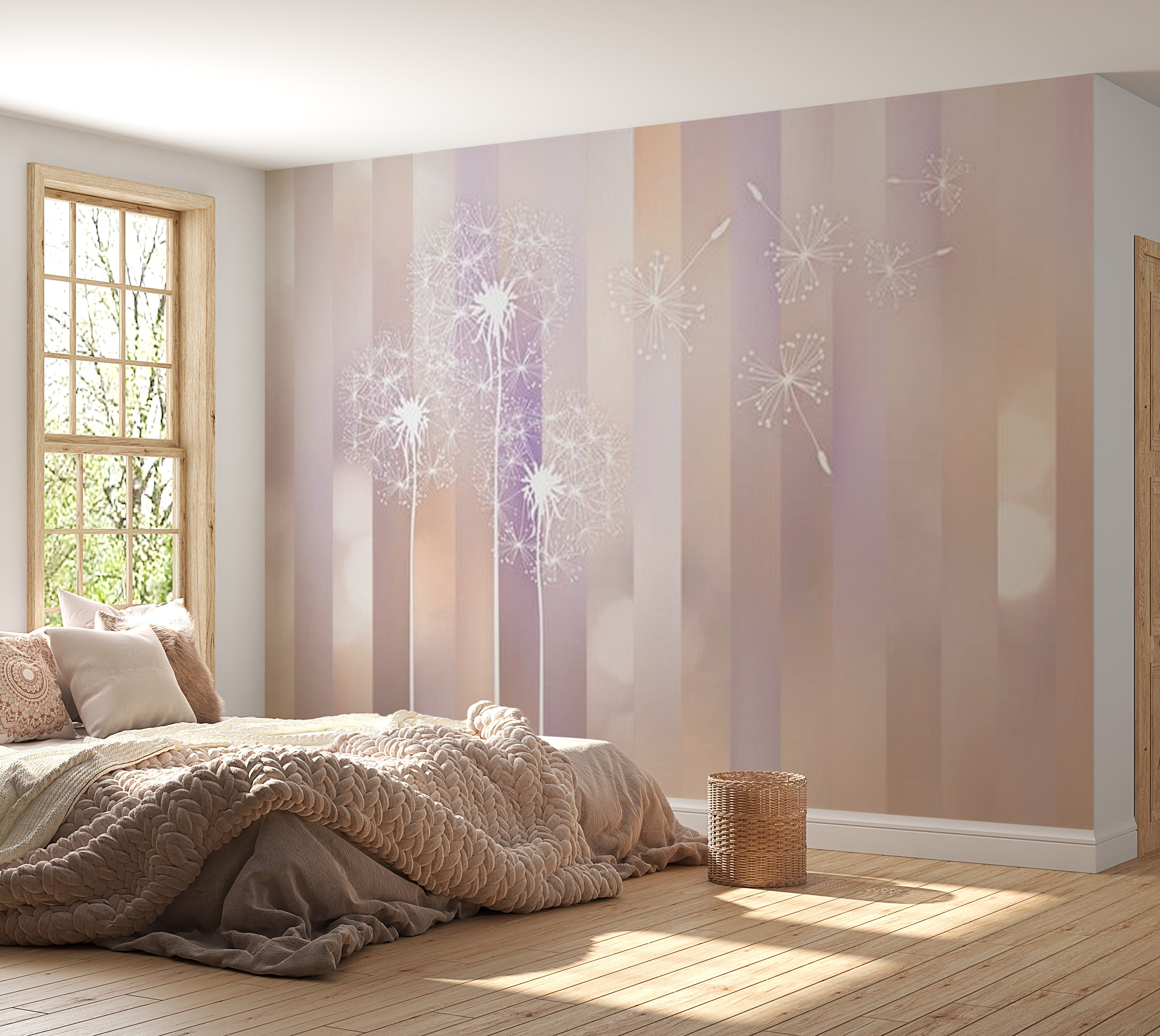 Tiptophomedecor Floral Wallpaper Wall Mural - Pastel Land - Walmart.com