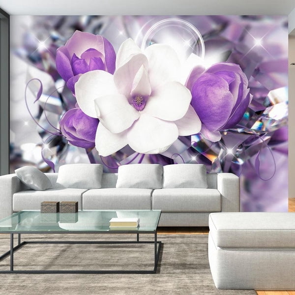 Tiptophomedecor Floral Wallpaper Wall Mural - Purple Empress - Walmart.com