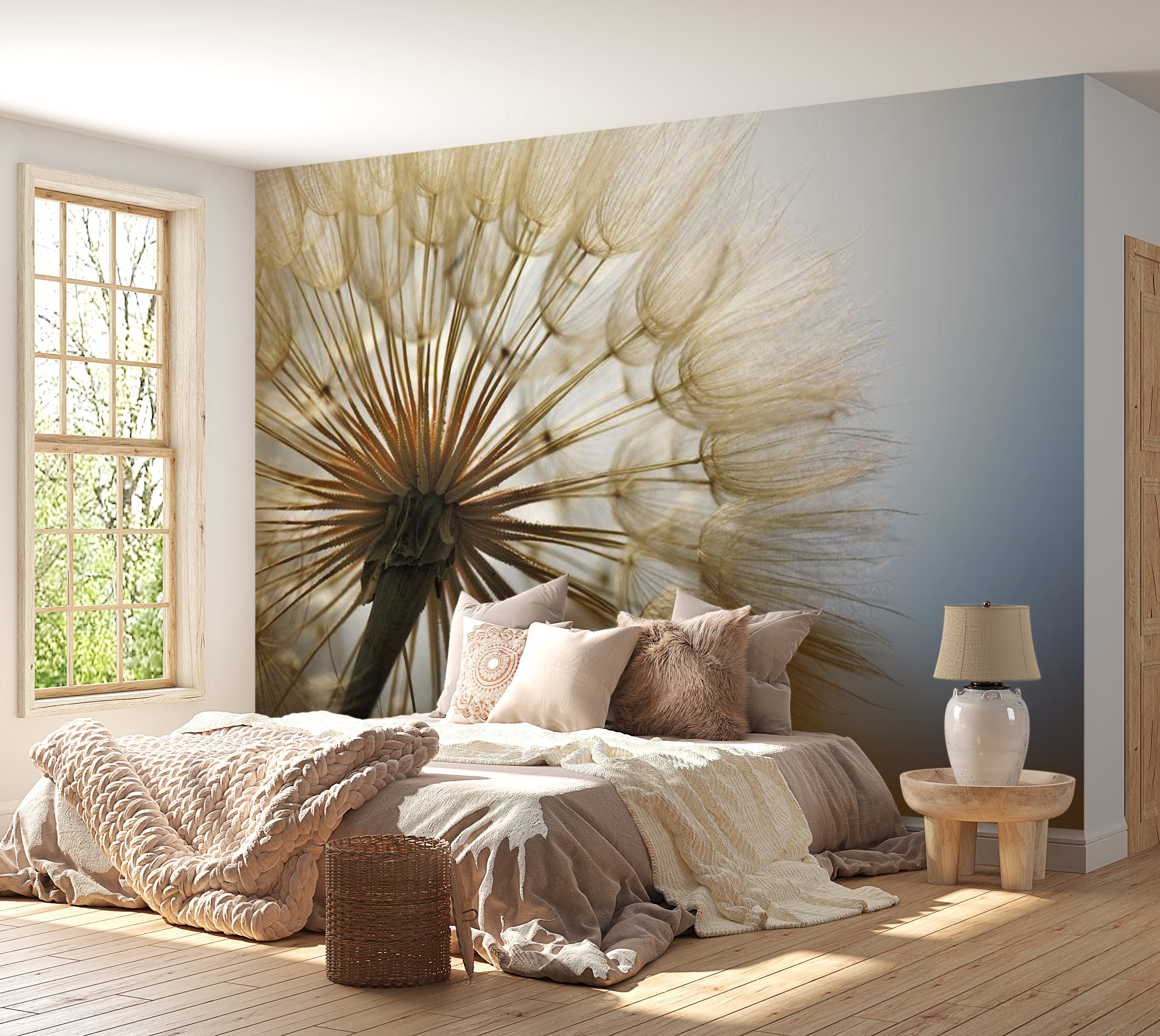 Tiptophomedecor Floral Wallpaper Wall Mural - Summer Delight - Walmart.com