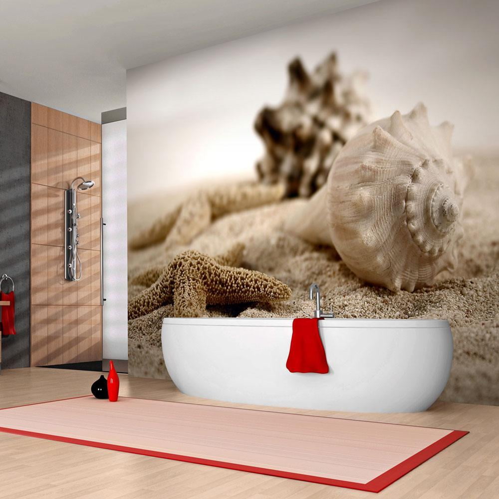 Tiptophomedecor Landscape Wallpaper Wall Mural - Beach And Shell ...
