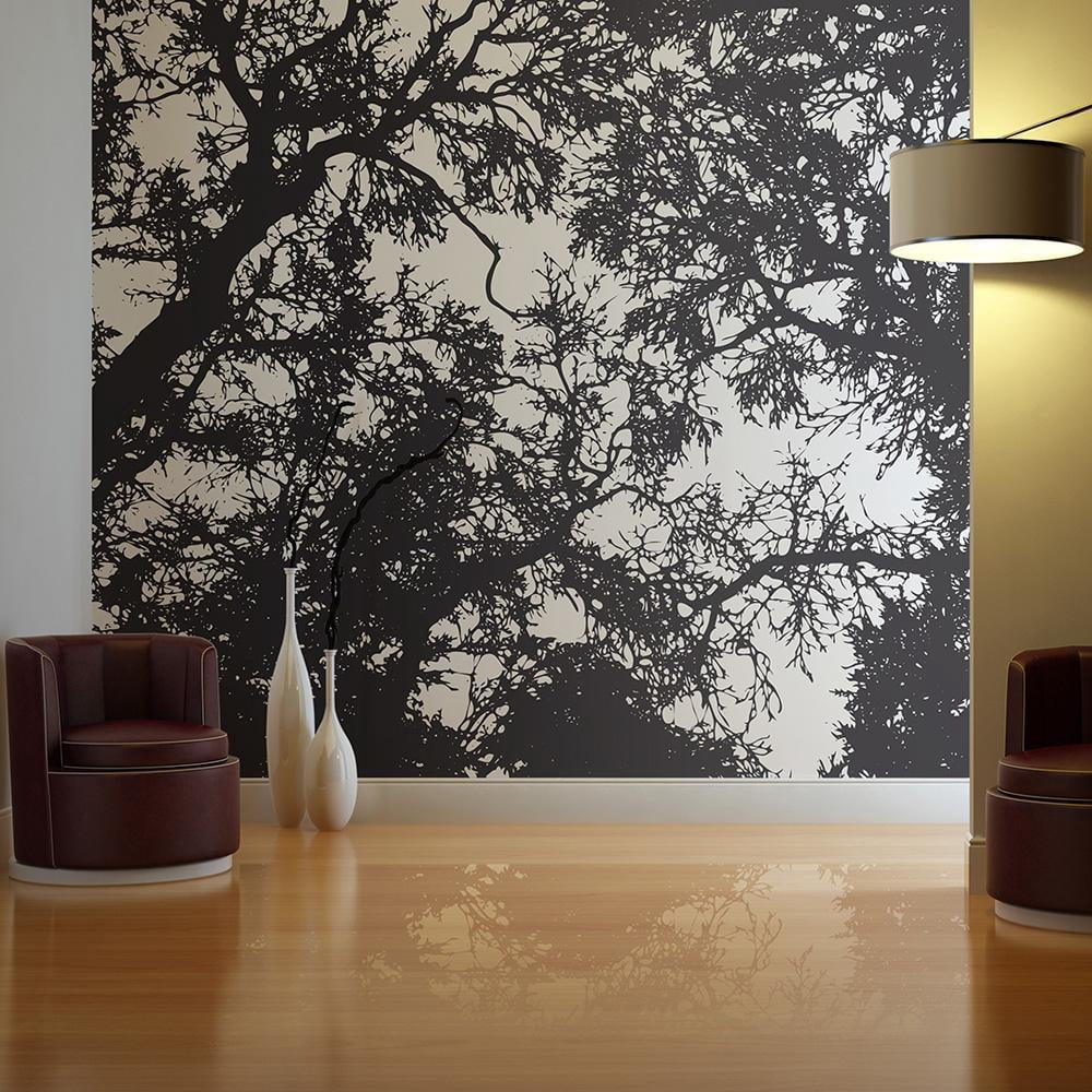 Tiptophomedecor Landscape Wallpaper Wall Mural - Bleak Forest - Walmart.com