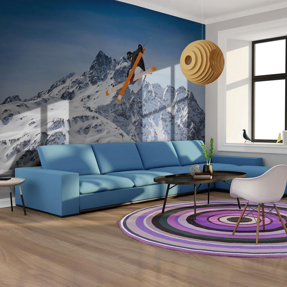 Tiptophomedecor Landscape Wallpaper Wall Mural - Mountain Ski - Walmart.com
