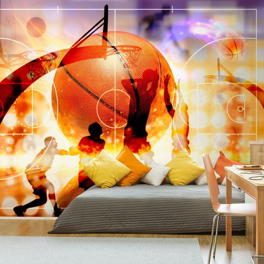 Tiptophomedecor Peel and Stick Basketball Wallpaper Wall Mural ...