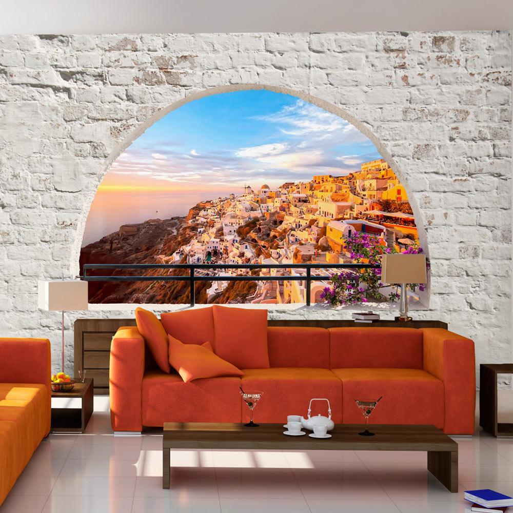 Tiptophomedecor Peel and Stick Beach Wallpaper Wall Mural - Santorini ...