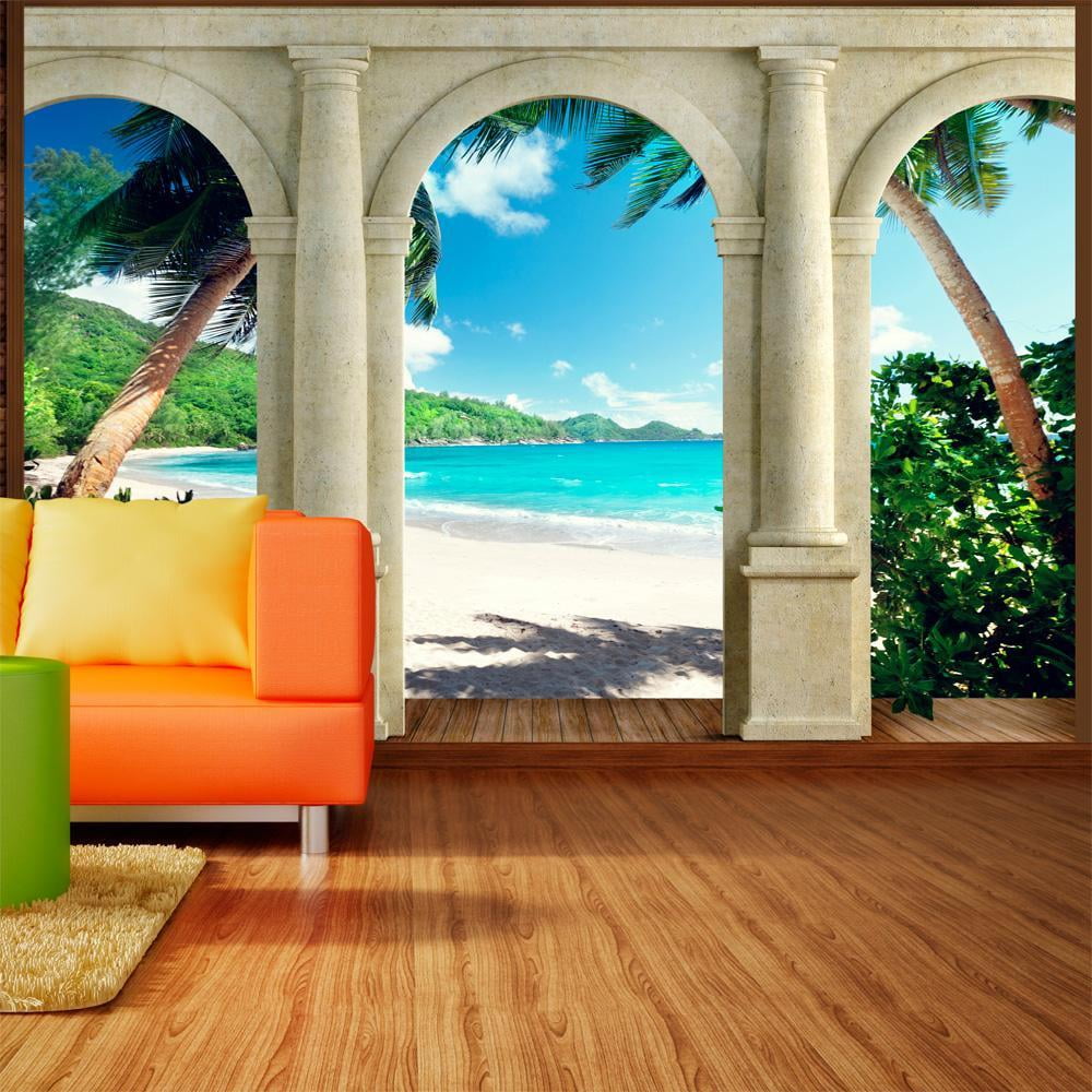Tiptophomedecor Peel and Stick Beach Wallpaper Wall Mural - Sunny ...